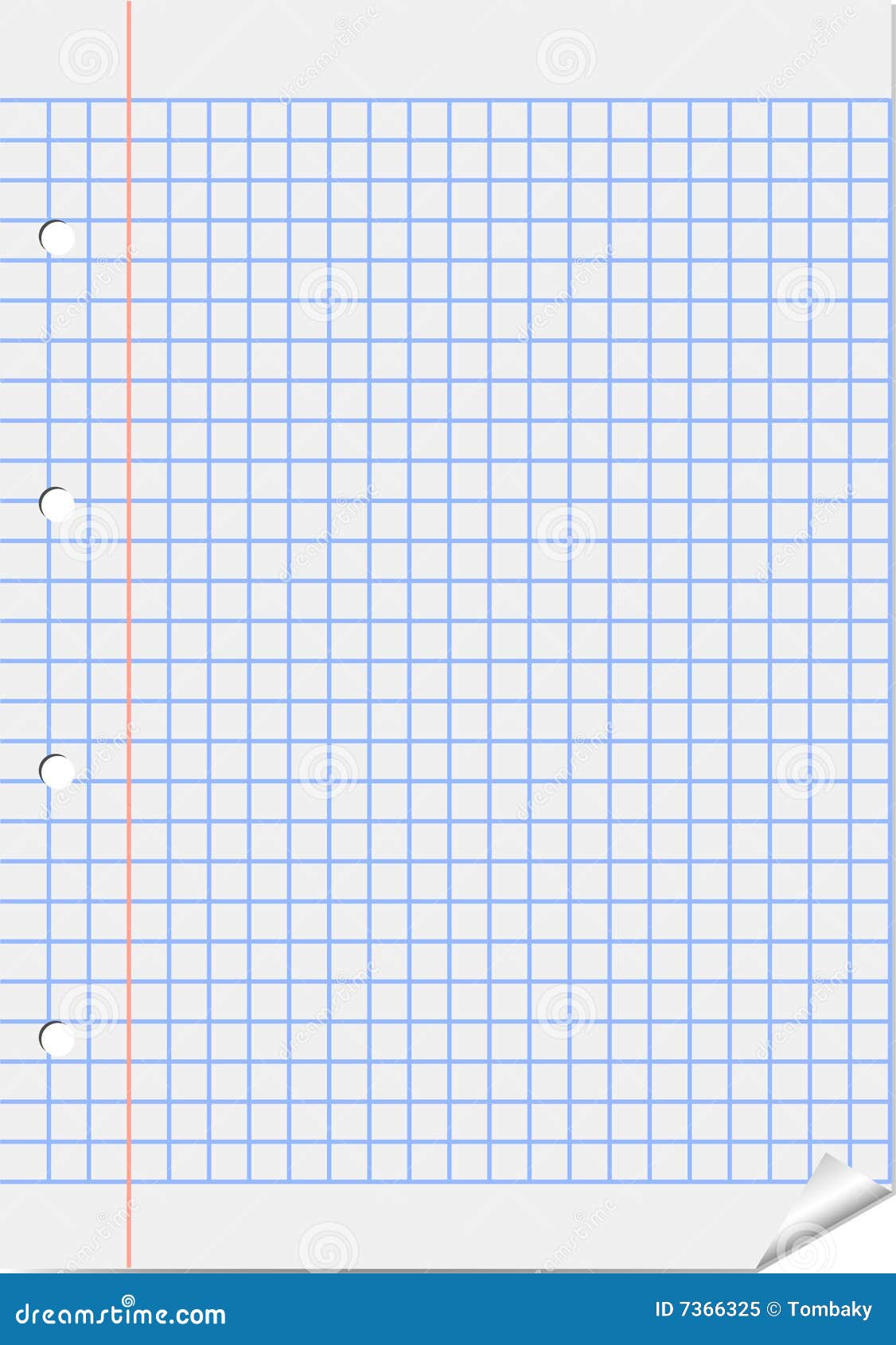 Sheet Of Squared With Red Margin Royalty Free Stock Photo - Image: 7366325