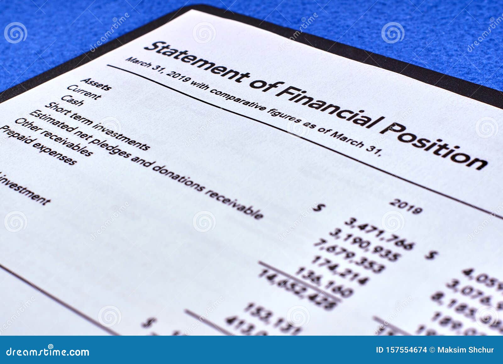 Statement of Financial Position Stock Photo - Image of flow, business ...