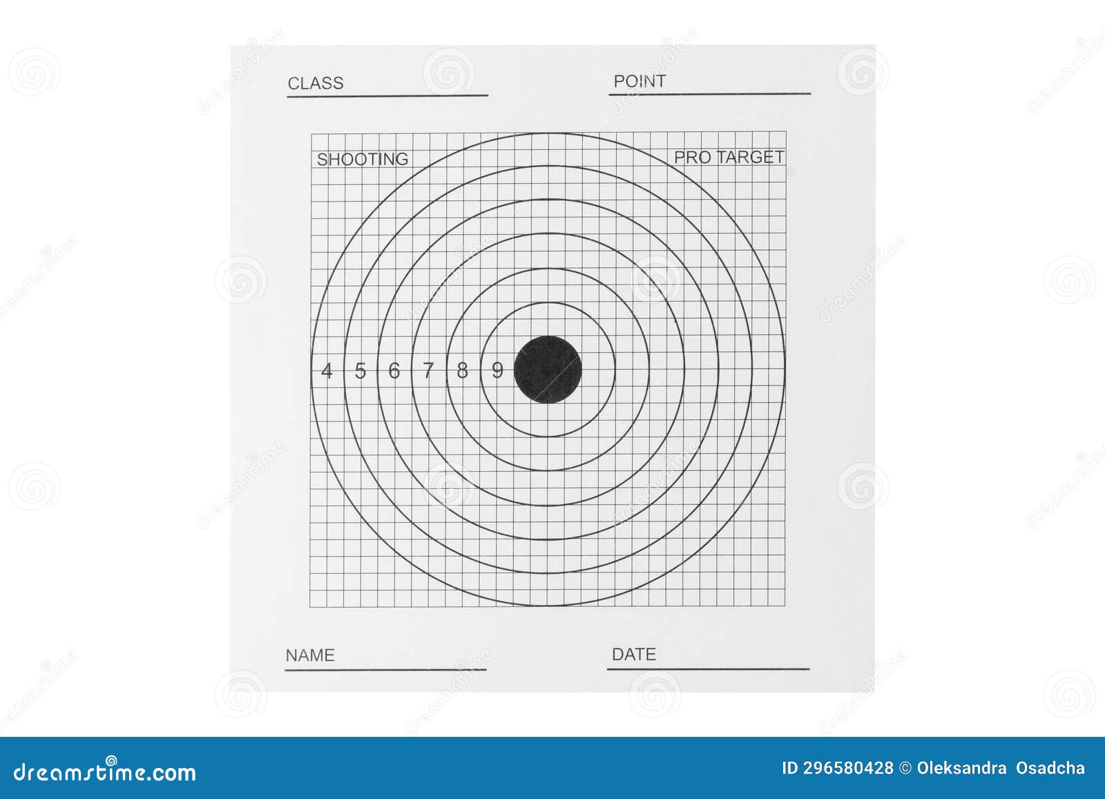 Sheet with Target. Marked Target Stock Photo - Image of bullseye ...