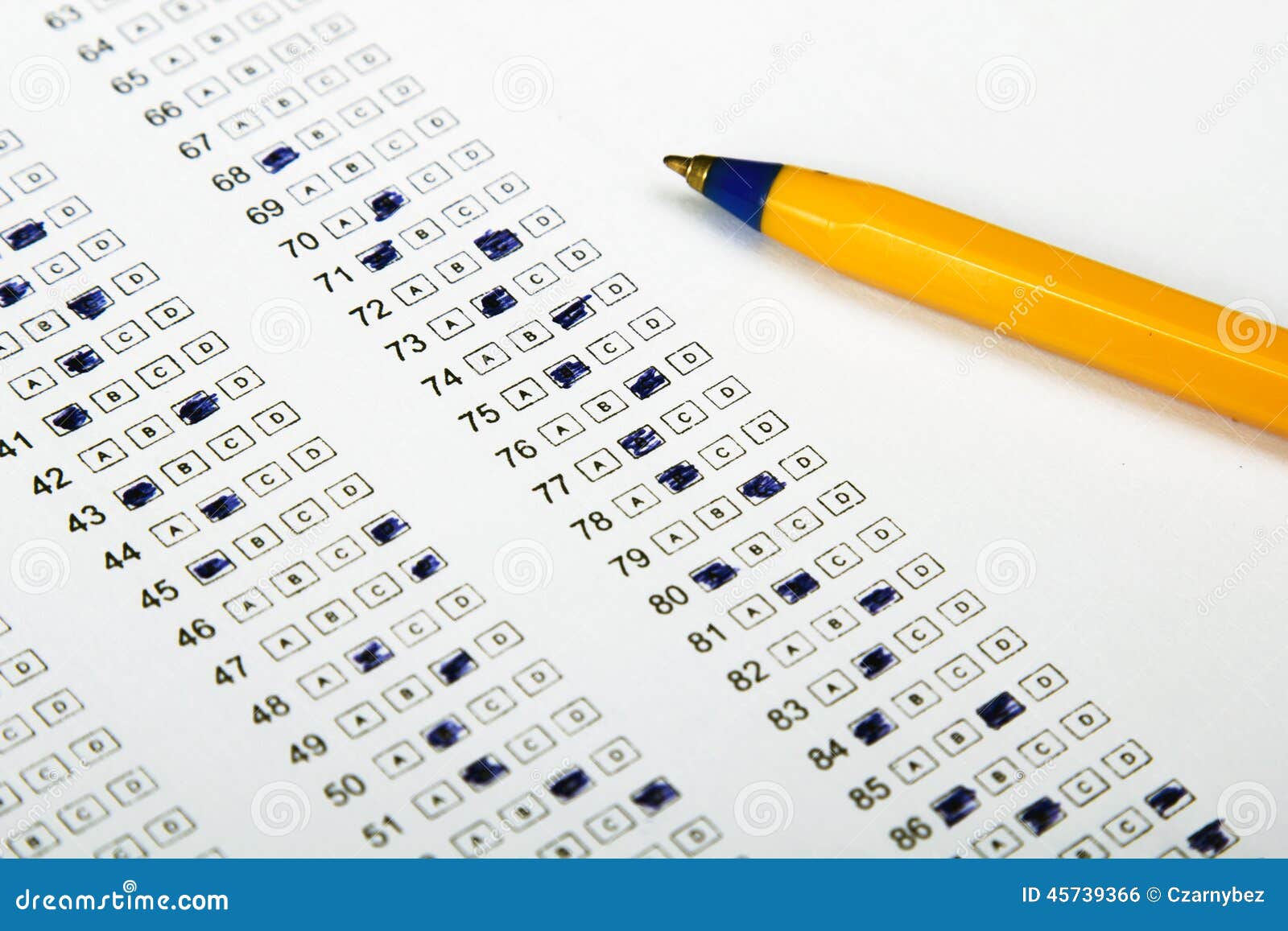 Sheet test stock photo. Image of correct, school, grading - 45739366