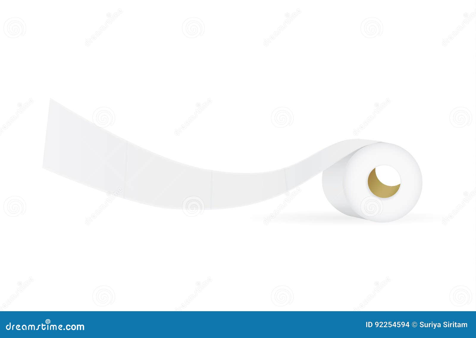 Sheet Tissue Paper Pull Out of Roll. Stock Vector - Illustration of ...