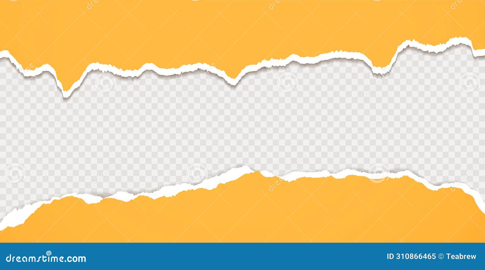 Pieces of Jagged Yellow Paper. Vector Design Template. Stock Vector ...