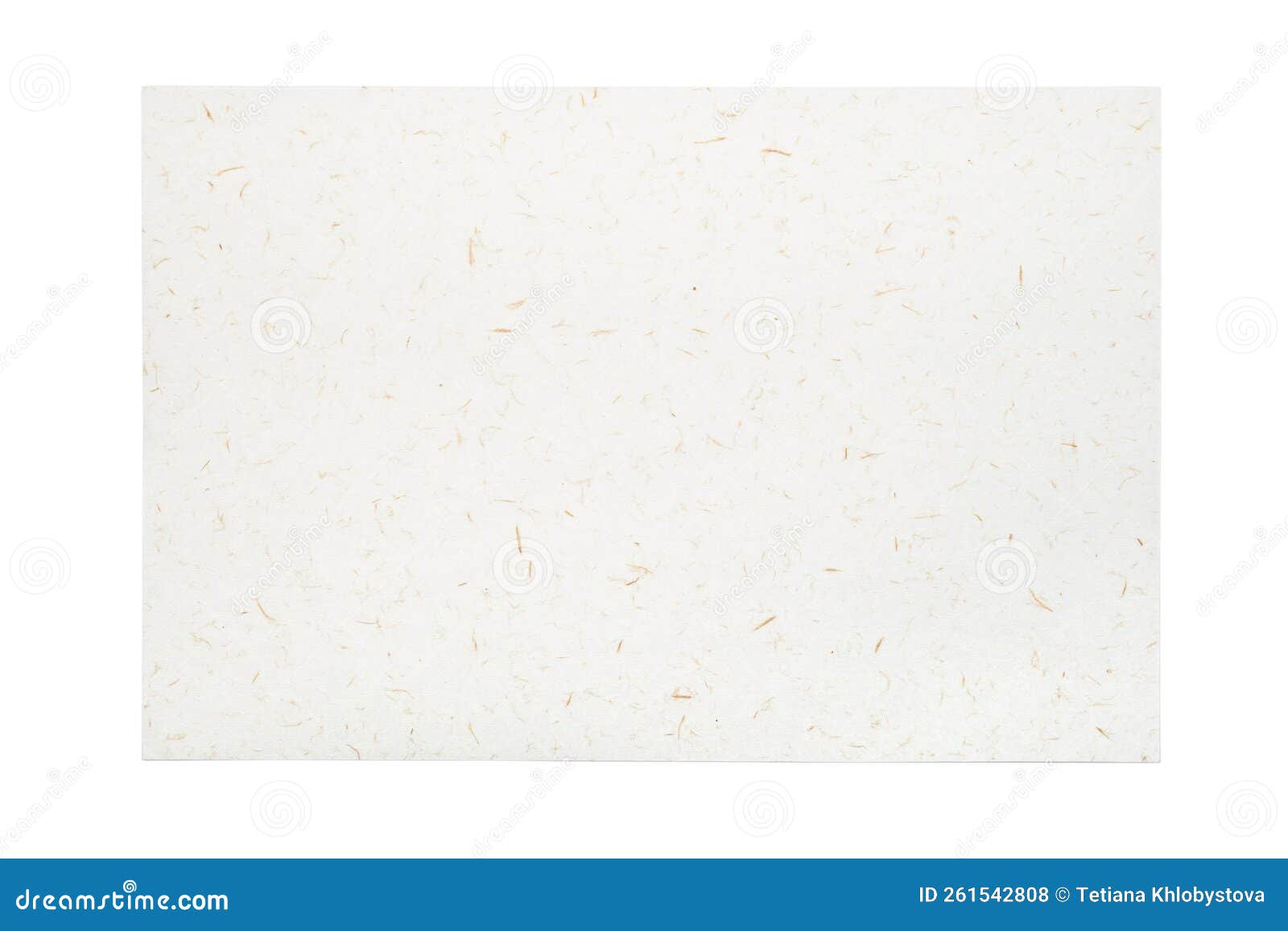 Sheet of Handmade Paper Isolted on White Background Stock Photo - Image ...