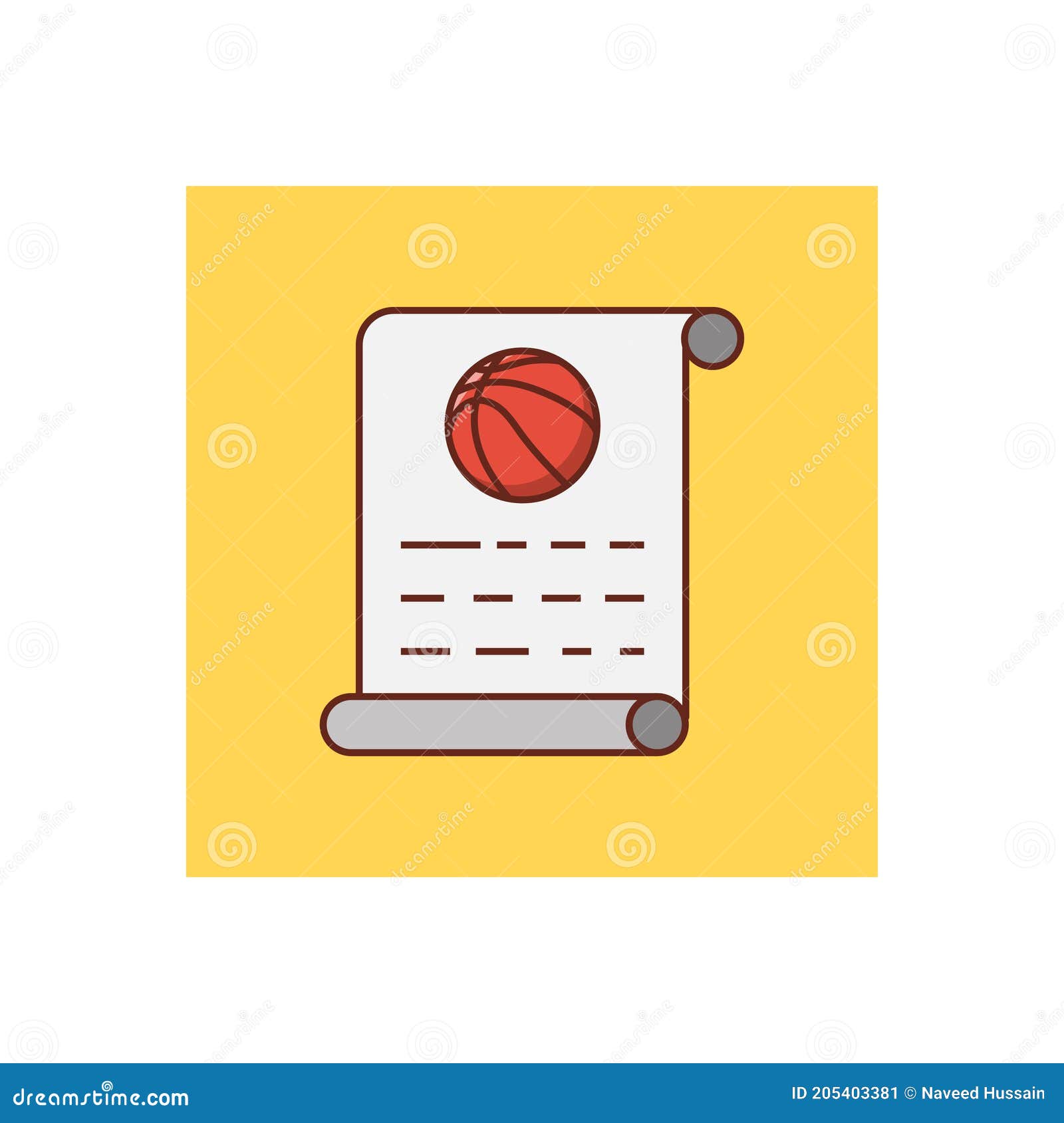 Sheet Vector Flat Colour Icon Stock Vector - Illustration of isolated ...