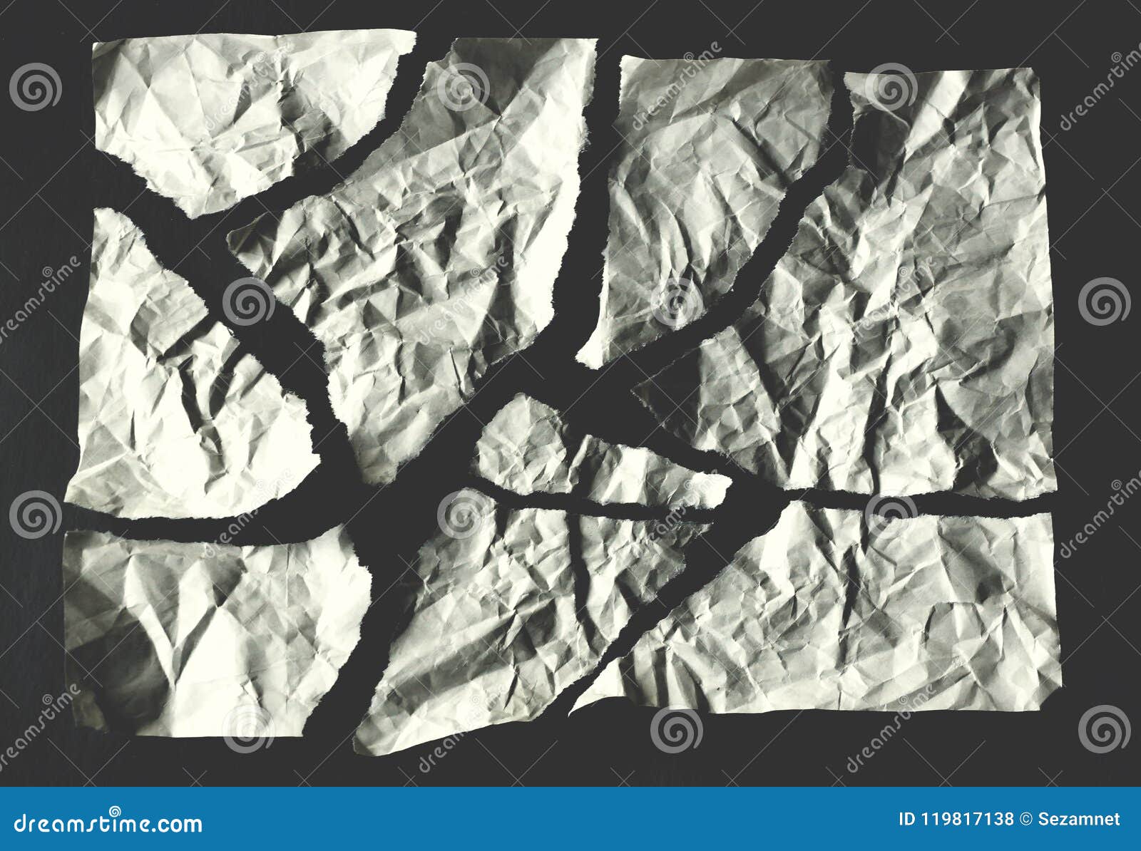 Crumpled Torn White Paper Texture Royalty-Free Stock Photo ...