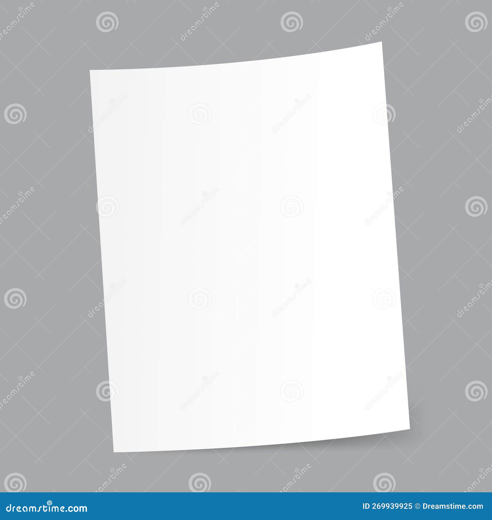 Sheet of White Paper with Shadow on Gray Stock Vector - Illustration of ...