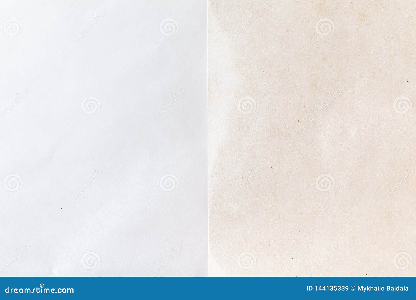 Sheet of White Thin Parchments Background Top View. Wrinkled Wrapping ...
