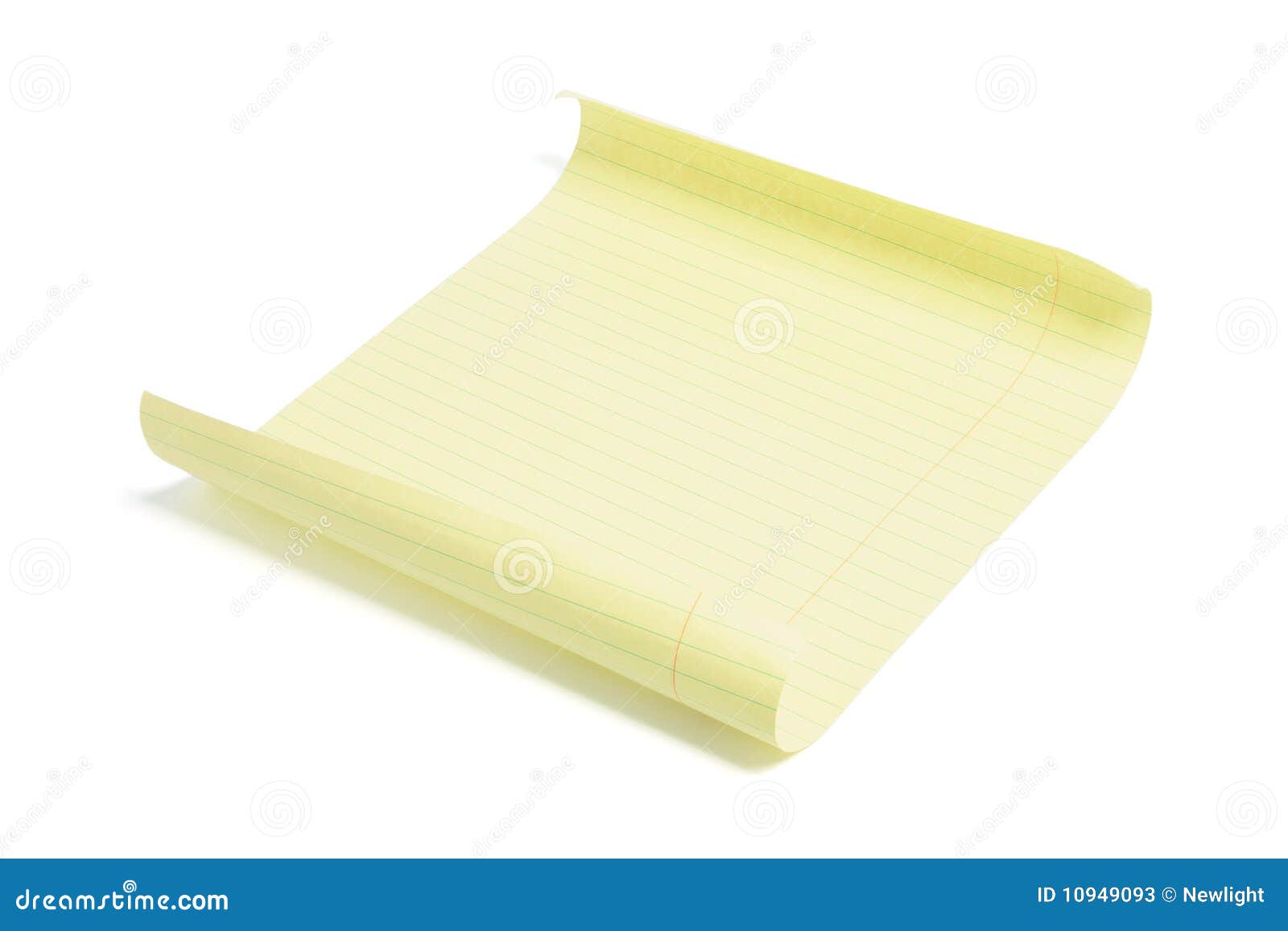 Sheet of Yellow Note Paper stock image. Image of space - 10949093