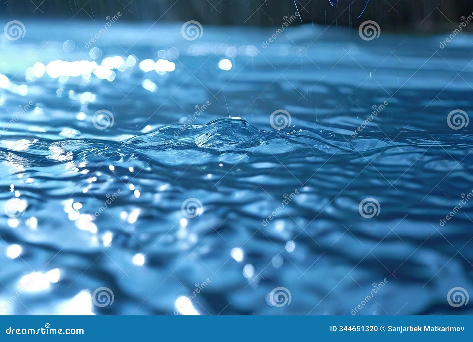 Sheeting Water Forming a Thin Continuous Film Over the Surface Stock ...