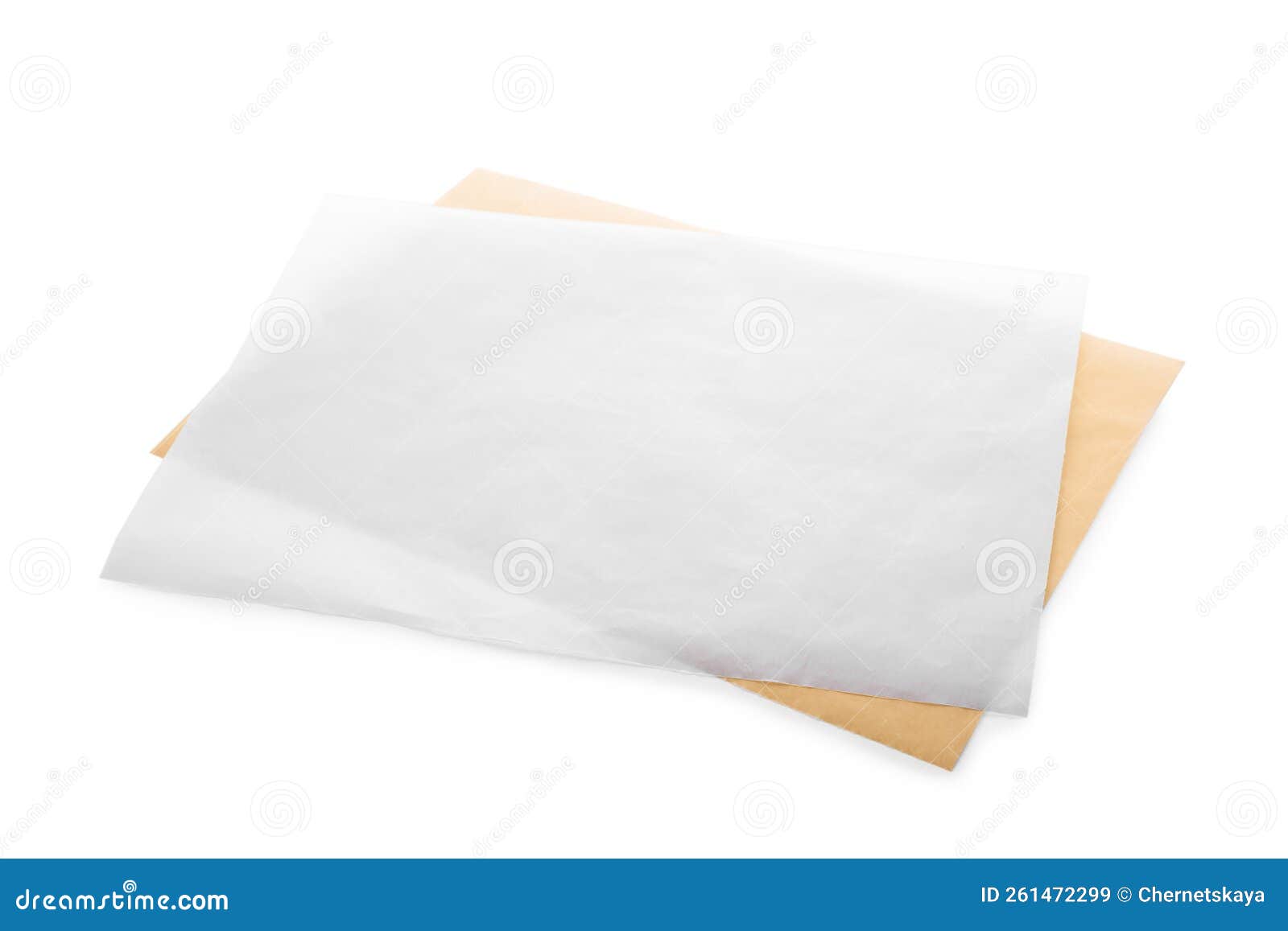 Sheets of Baking Paper on White Background Stock Image - Image of ...