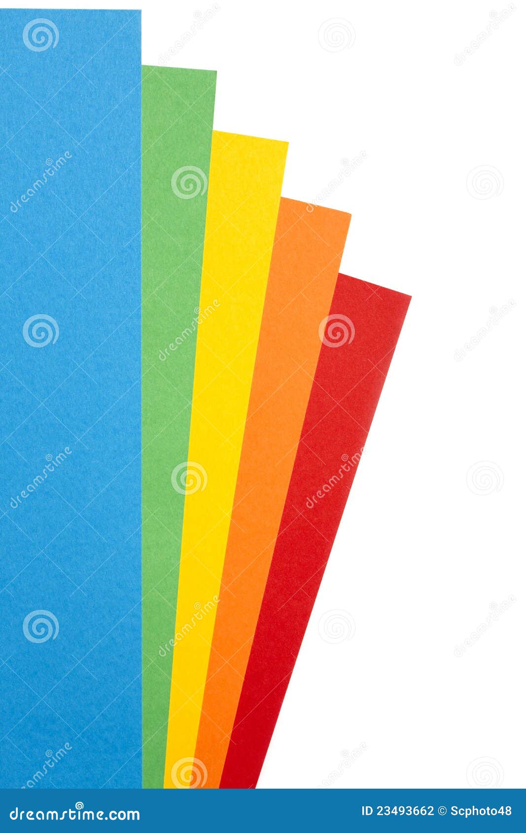 Sheets of colored card stock photo. Image of document - 23493662