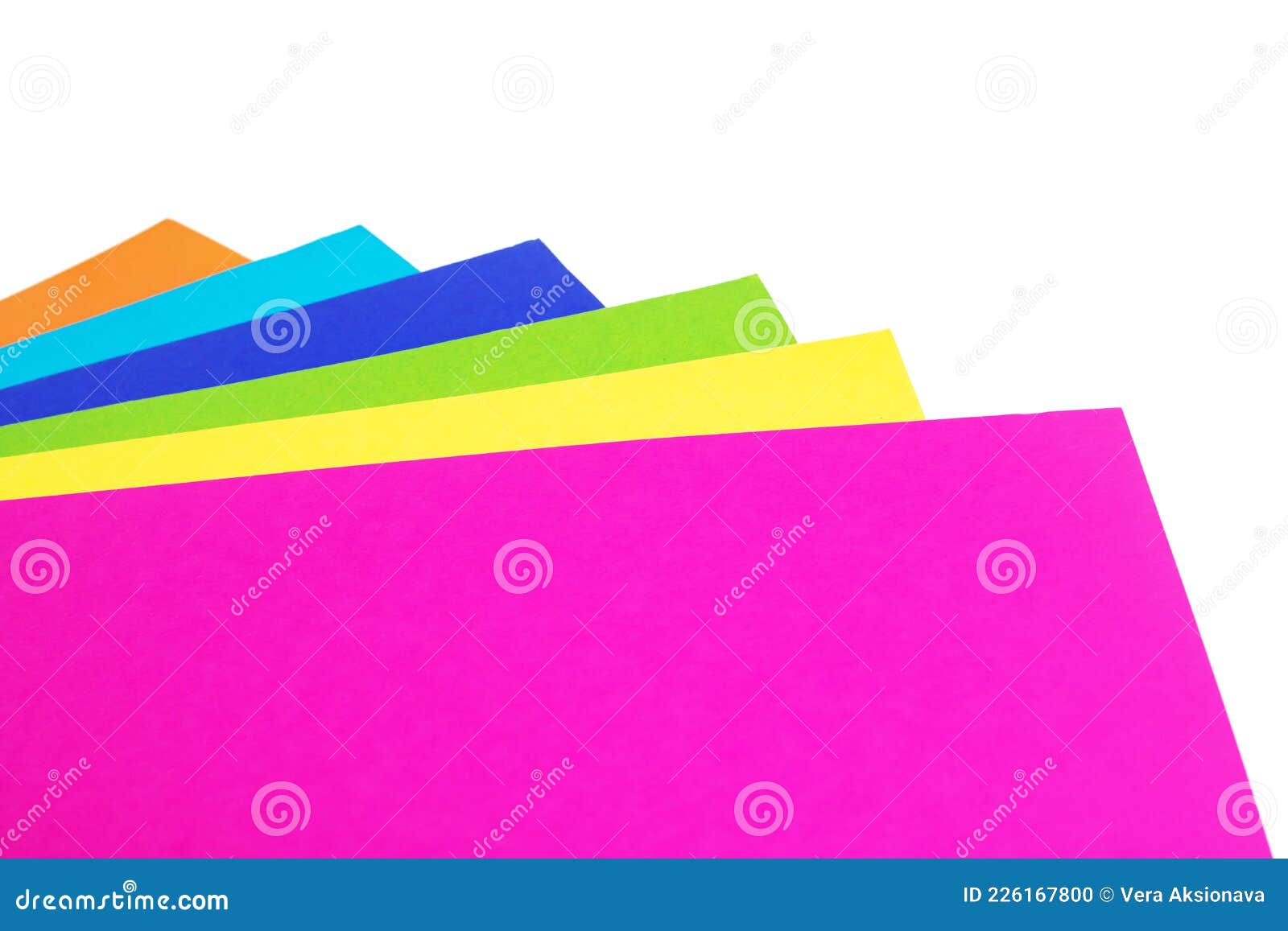 Sheets Of Colored Cardboard Isolated On White Background Stock ...