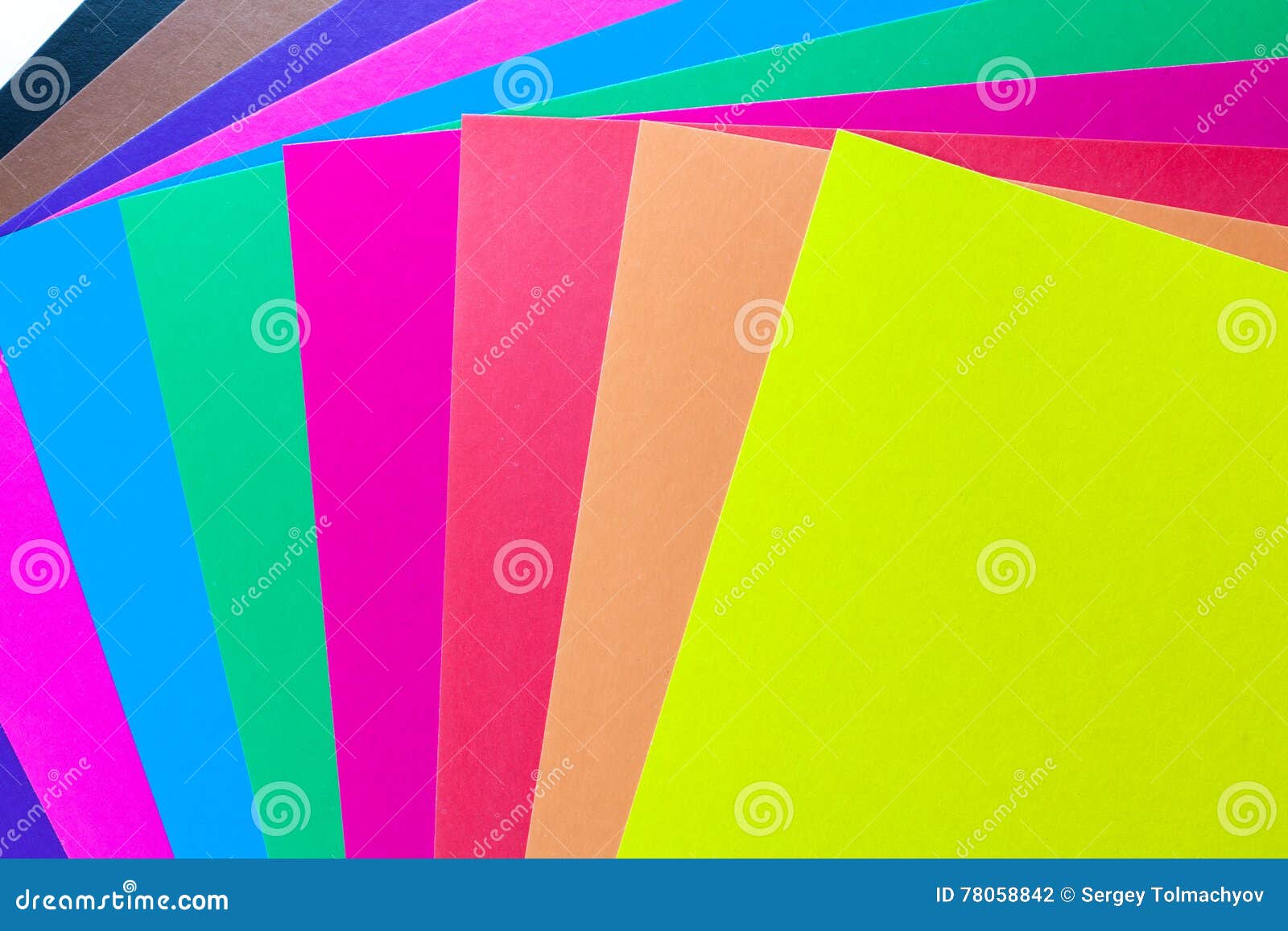 Sheets of colored paper stock photo. Image of bright - 78058842