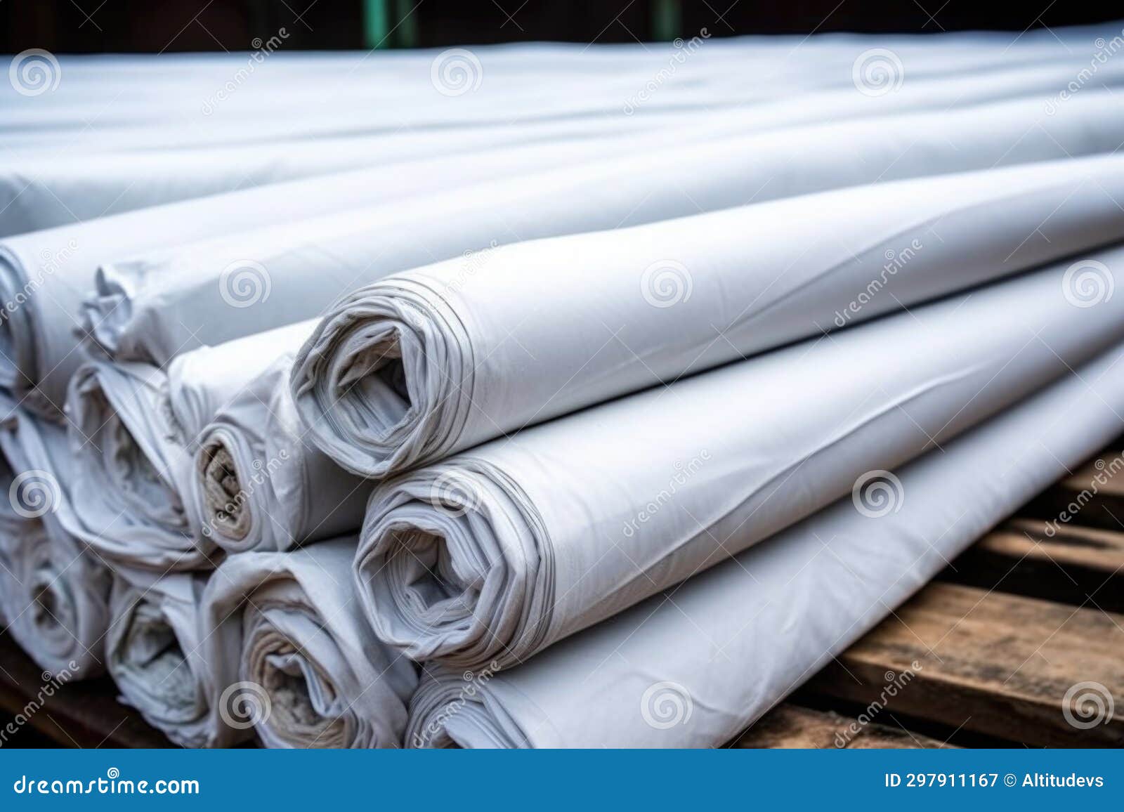 Sheets of Dacron Sailcloth Rolled and Kept Stock Image - Image of ...