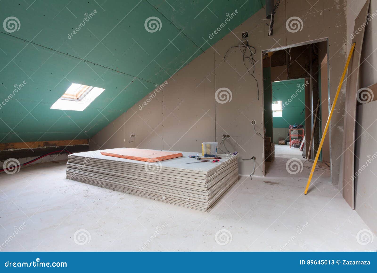 Sheets of Drywall, Parts of Scaffolding, Handle Tools and Construction ...