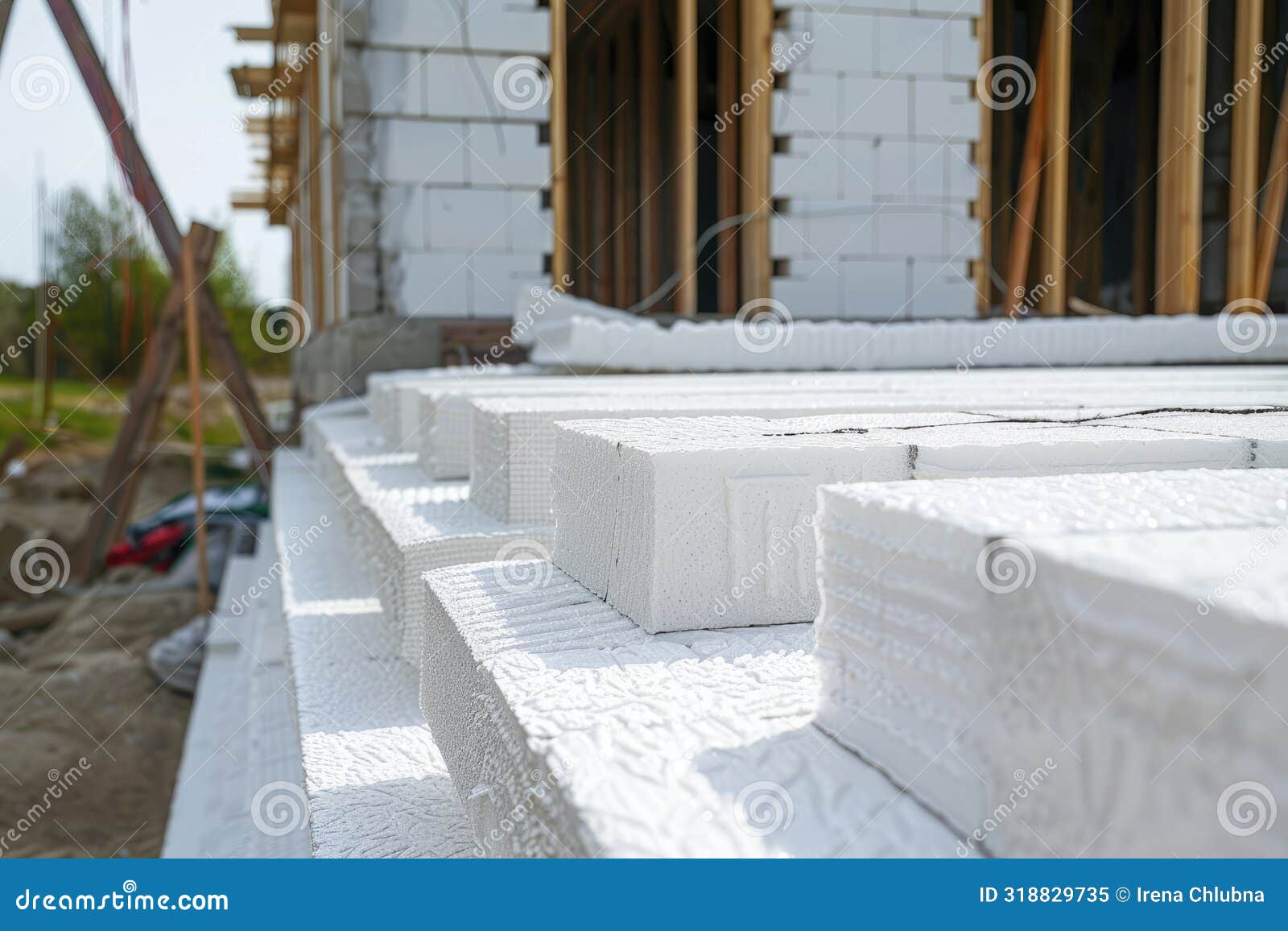 Sheets Of Expanded Polystyrene For House Thermal Insulation During ...