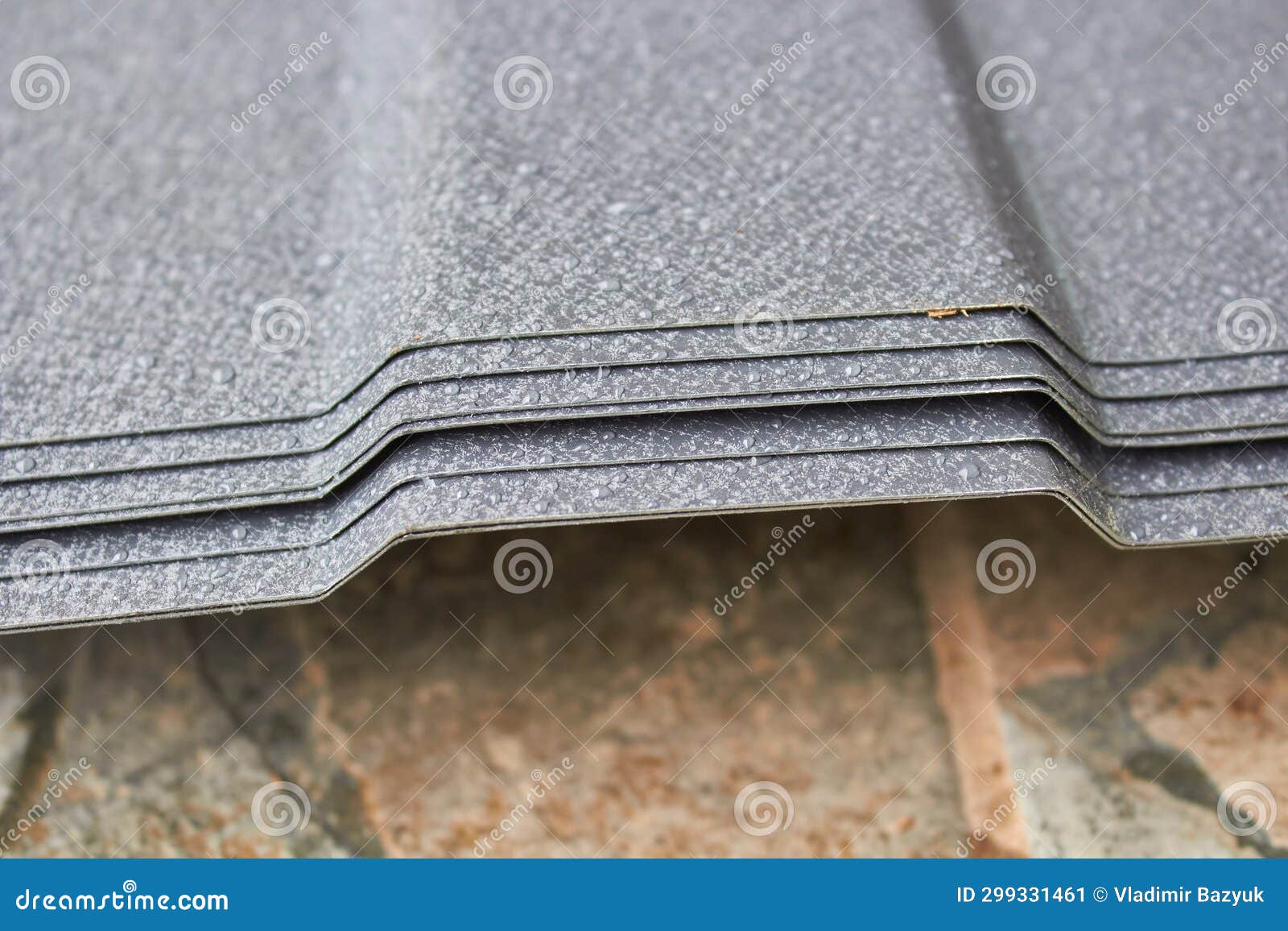 Sheets of Gray Metal Profile Close Up,a Pile of Metal Sheets for ...