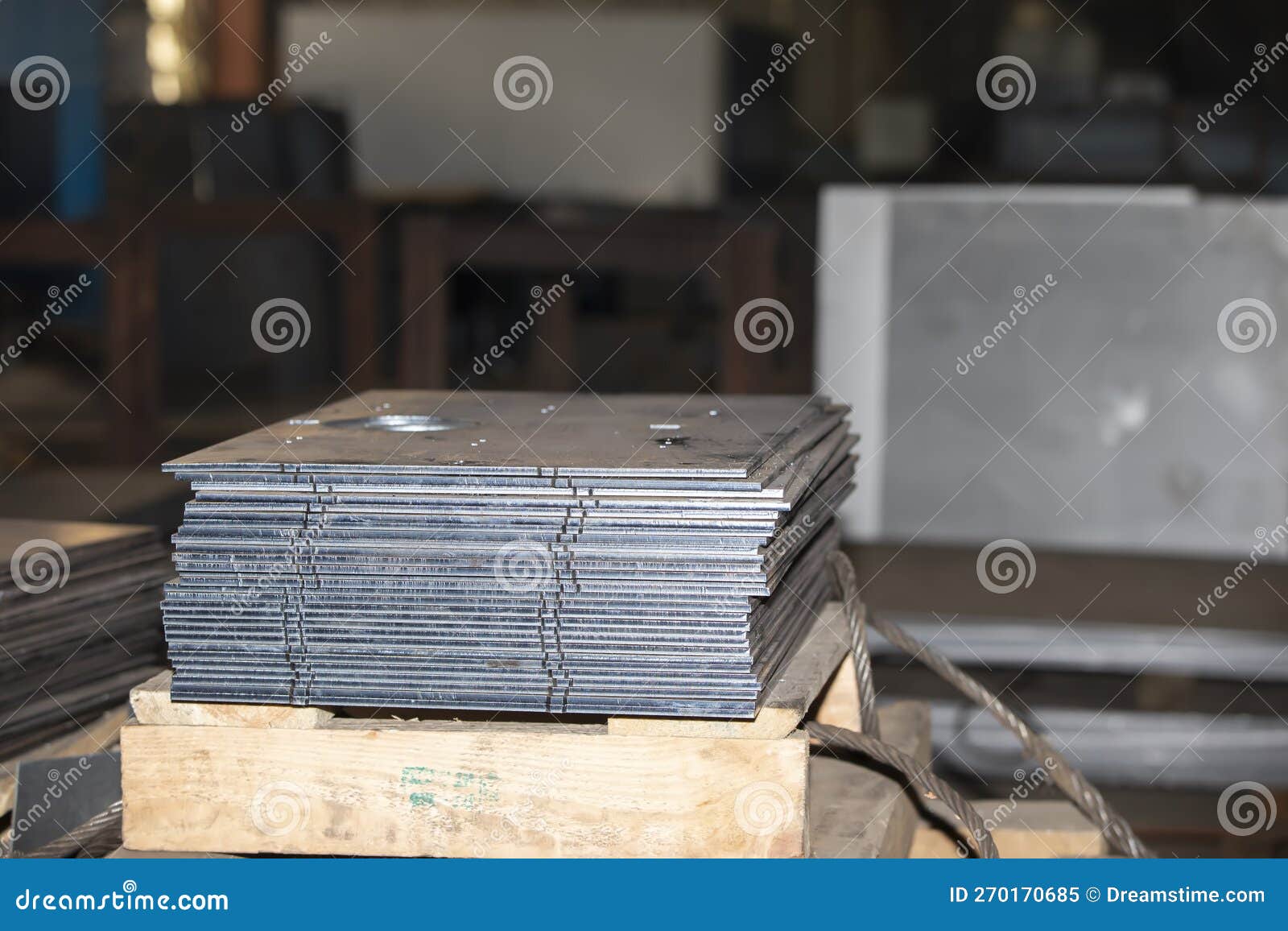 Sheets of Metal and Blanks in the Workshop of a Metallurgical Plant ...