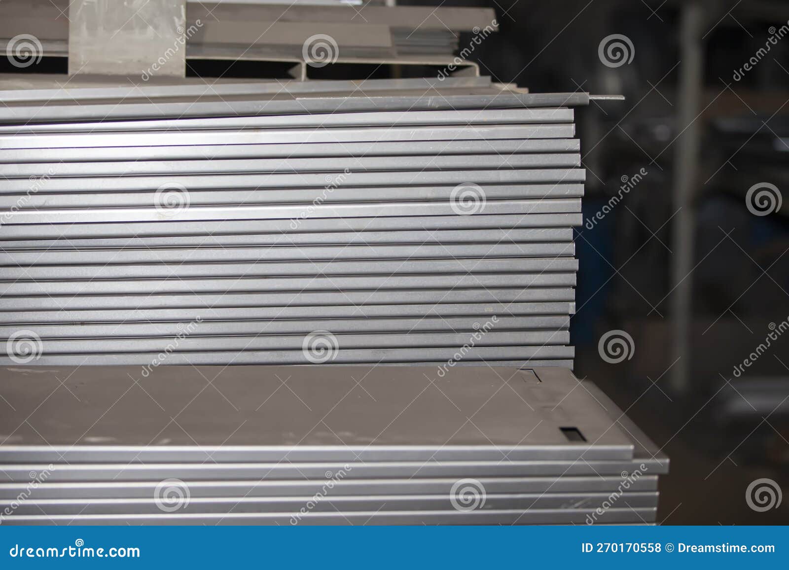 Sheets of Metal in the Shop Stock Photo - Image of factory, workshop ...