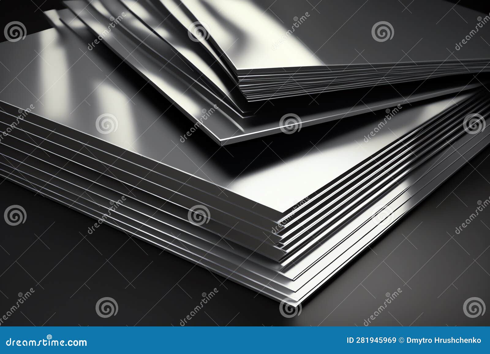 Sheets of Metal in a Stack in a Warehouse. Stainless Steel Sheets on ...