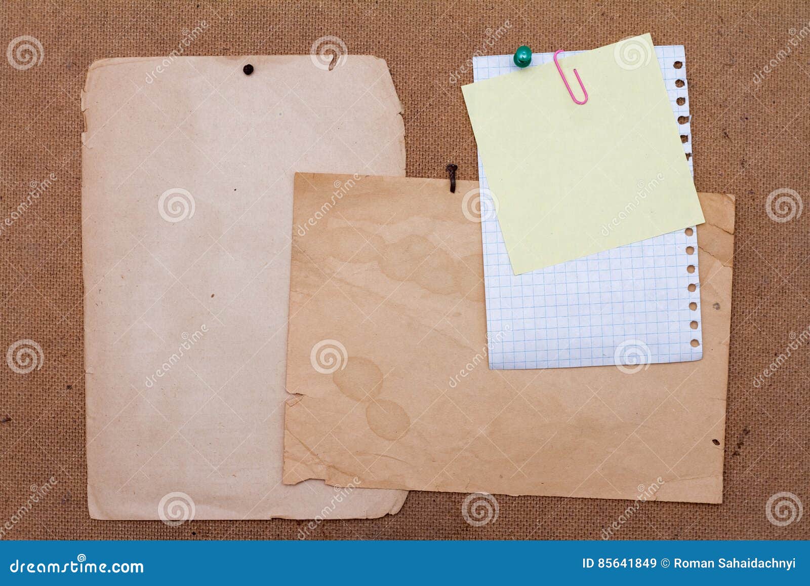 Sheets of old paper. stock image. Image of notepaper - 85641849