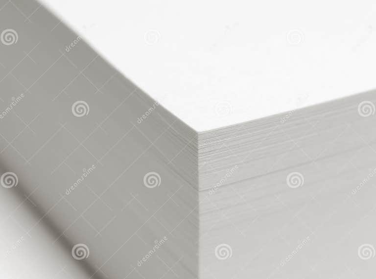 Sheets of paper stock image. Image of desk, stack, macro - 3628287