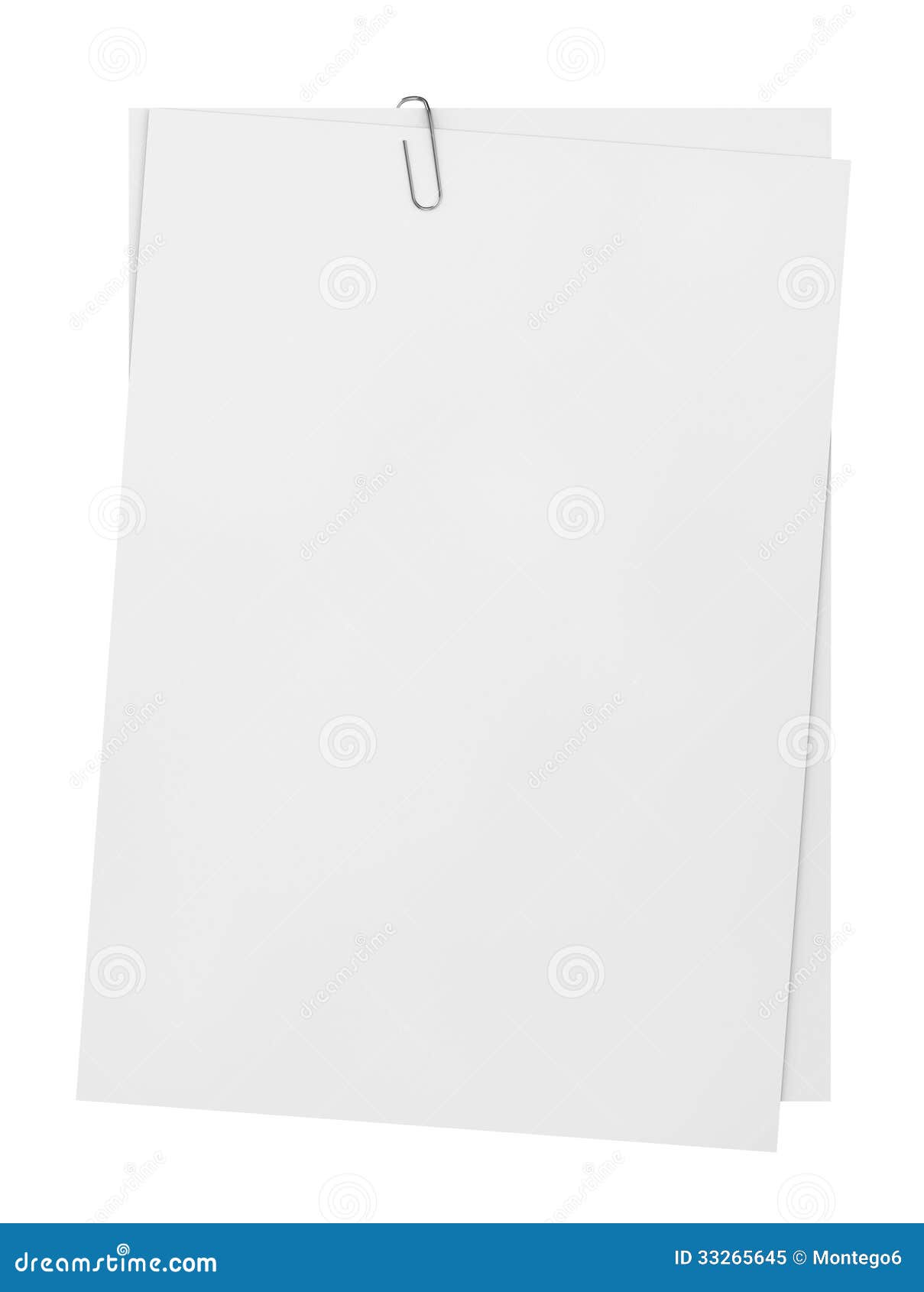 Sheets of paper with clip stock illustration. Illustration of label ...