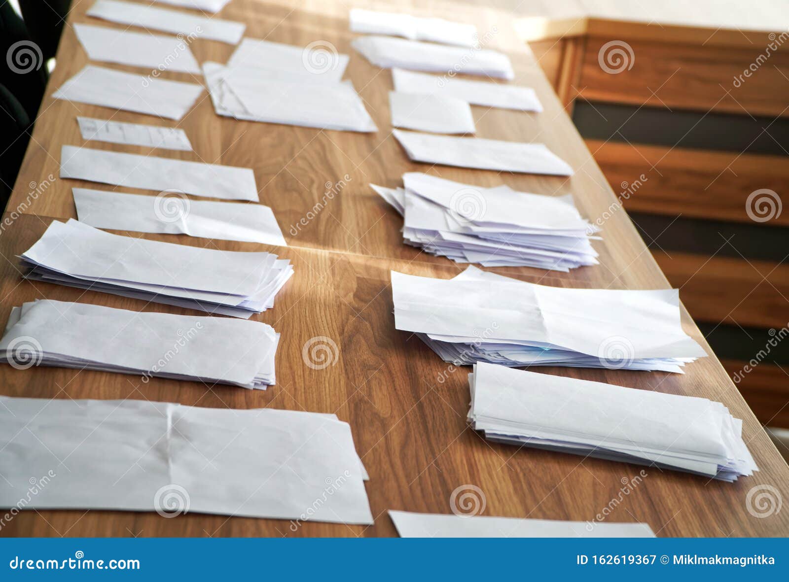 Sheets of Paper Collected during a Poll, Referendum, Questionnaire or ...