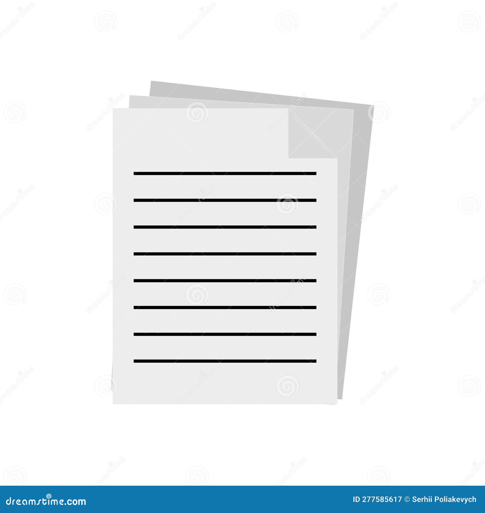 Sheets of Paper Icon, Great Design for Any Purposes. Document Symbol ...