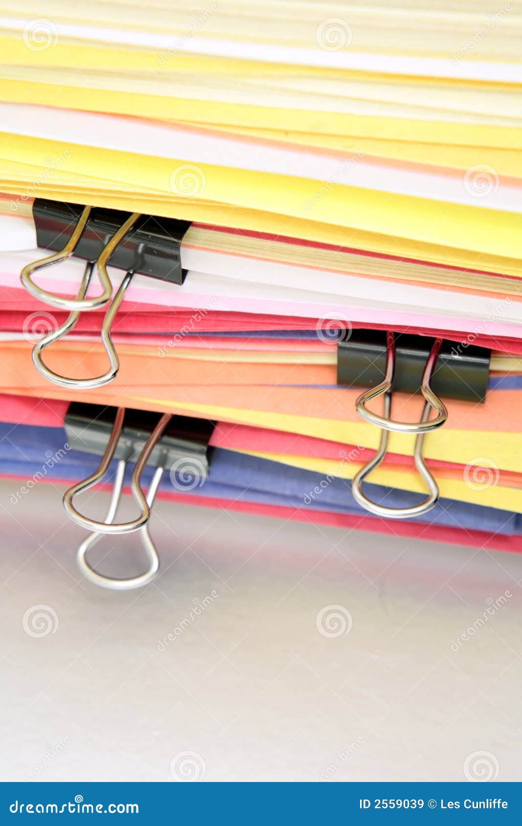 Sheets of Paper and Paperclips Stock Image - Image of bind, sheets: 2559039