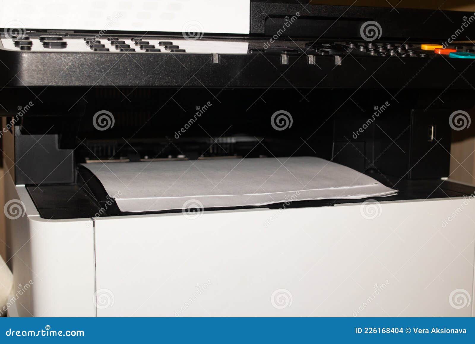 Sheets of Paper in the Scanner Closeup Stock Photo - Image of equipment ...
