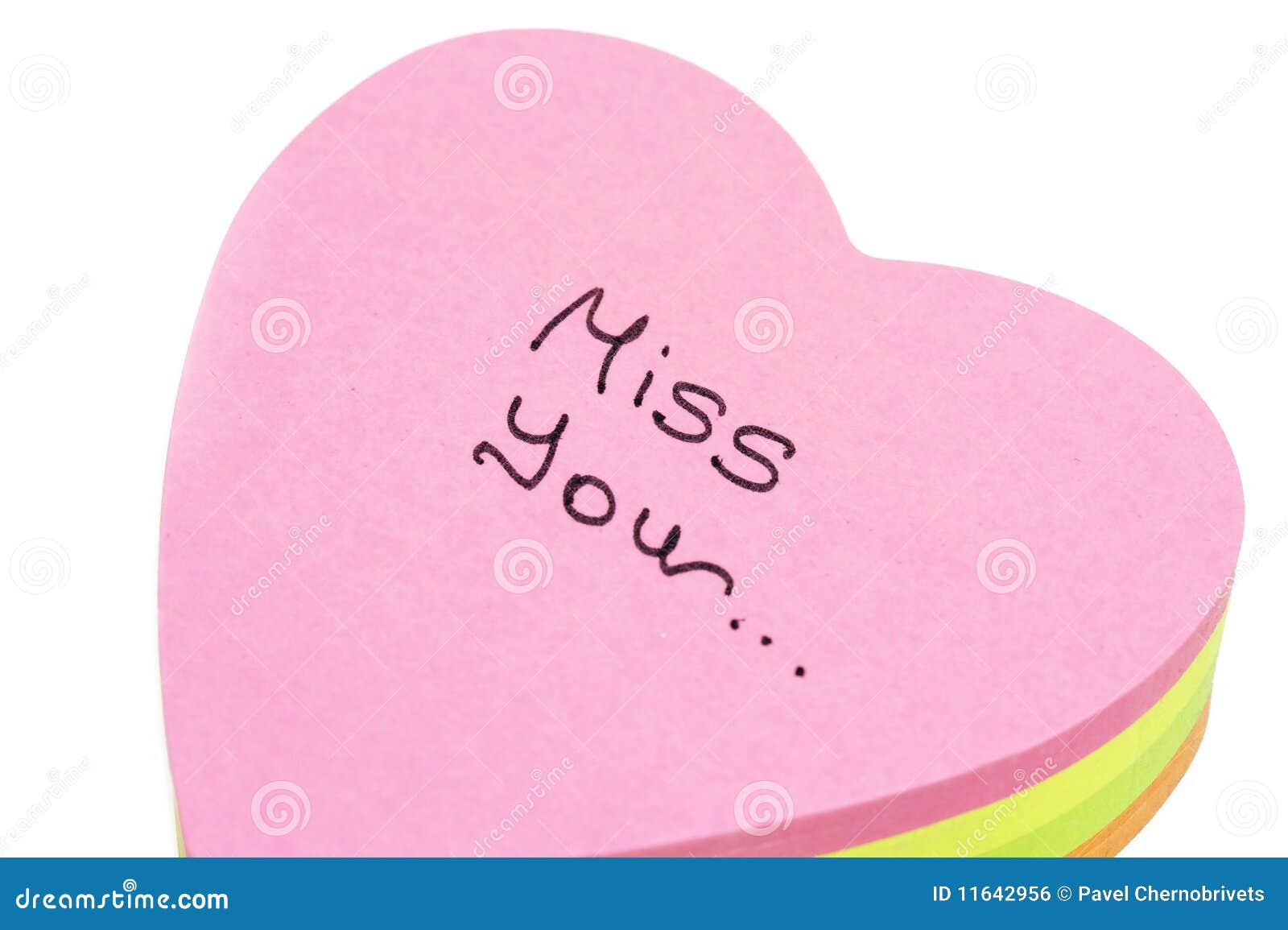 Sheets of Paper with Sign Miss You.. Stock Photo - Image of ...
