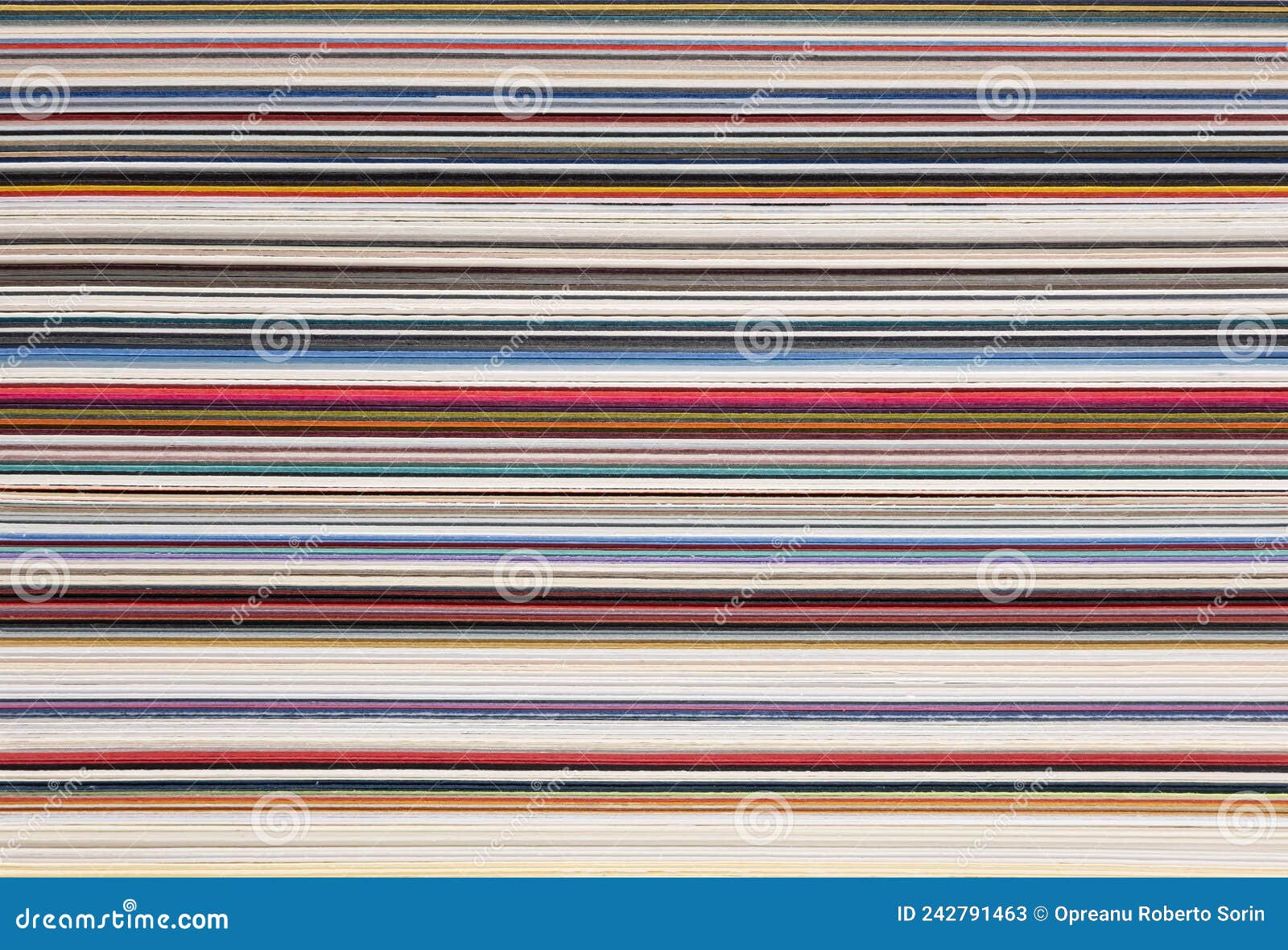 Sheets of Paper of Various Colors and Thicknesses Stock Image - Image ...