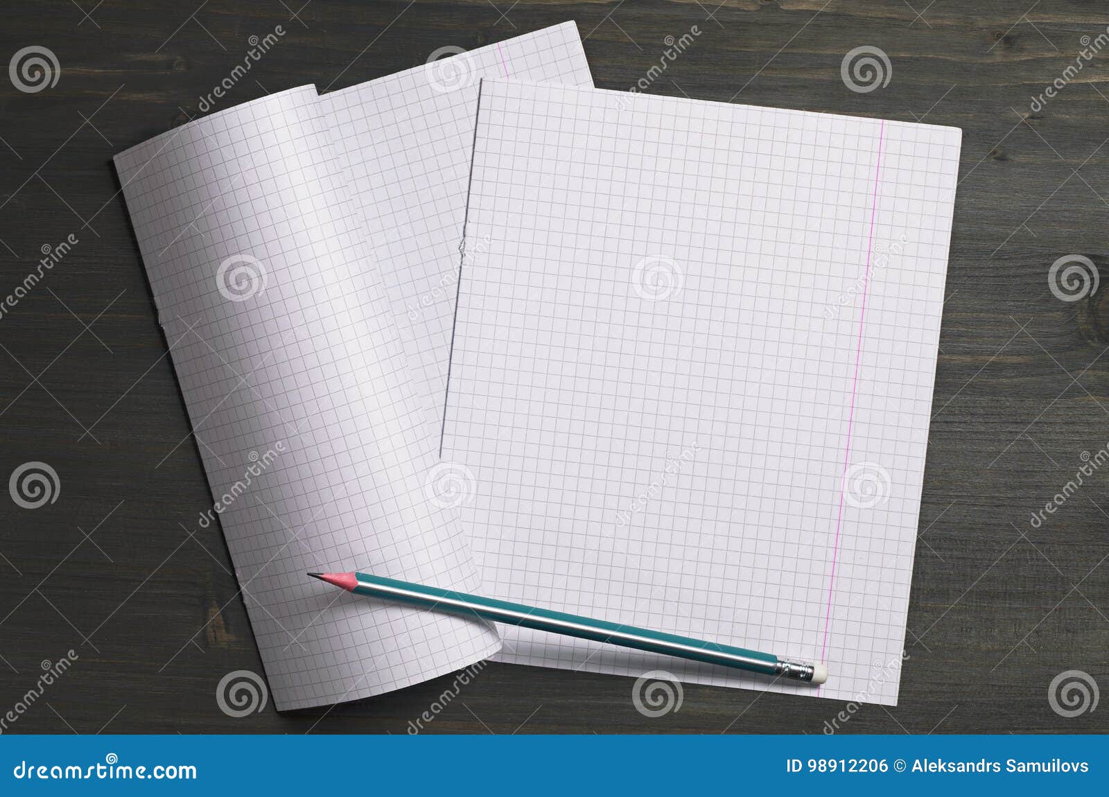 Sheets from a School Notebook Stock Photo - Image of sheet, blank: 98912206