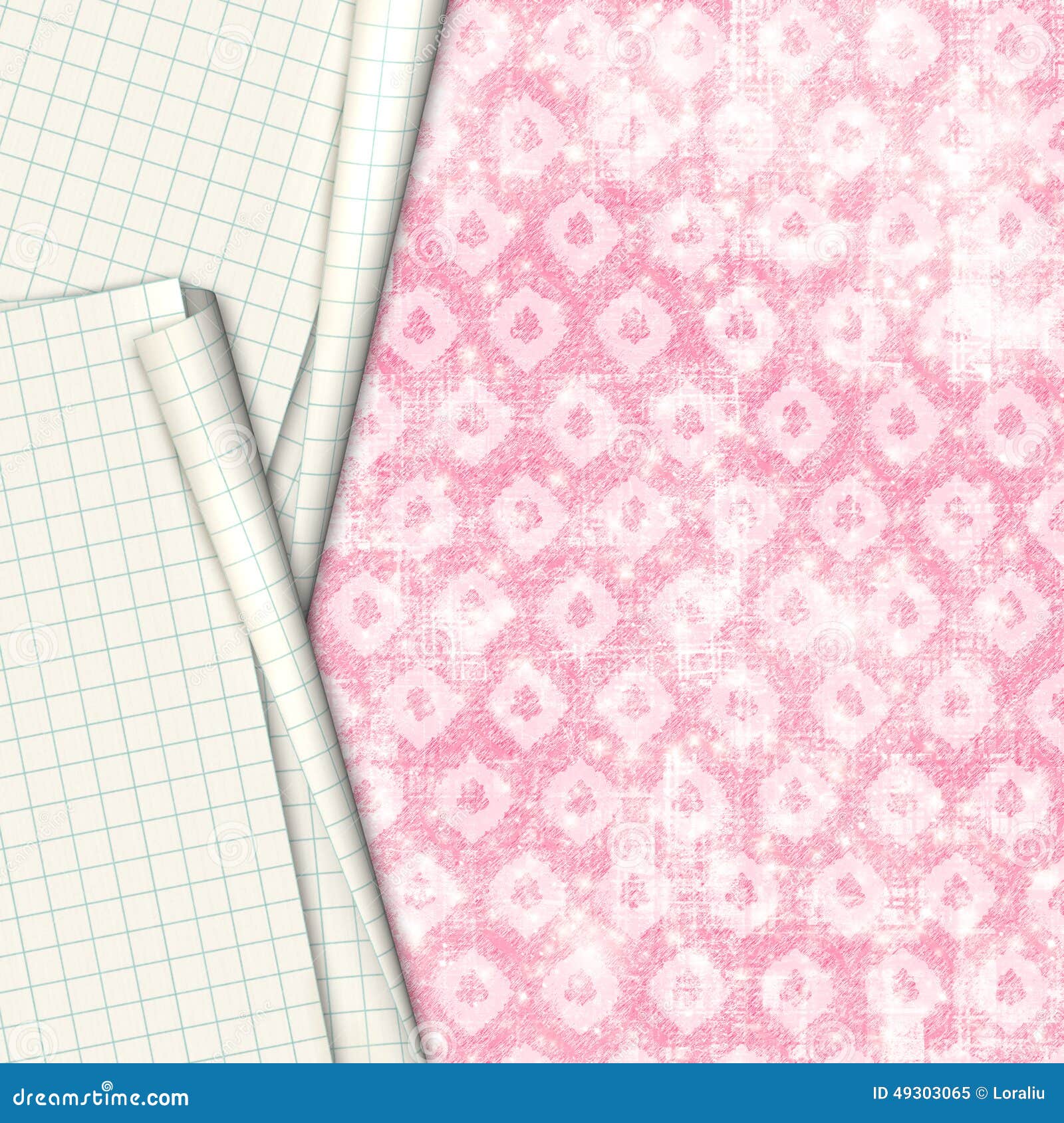 Sheets School Notebook Paper on Abstract Background Stock Image - Image ...