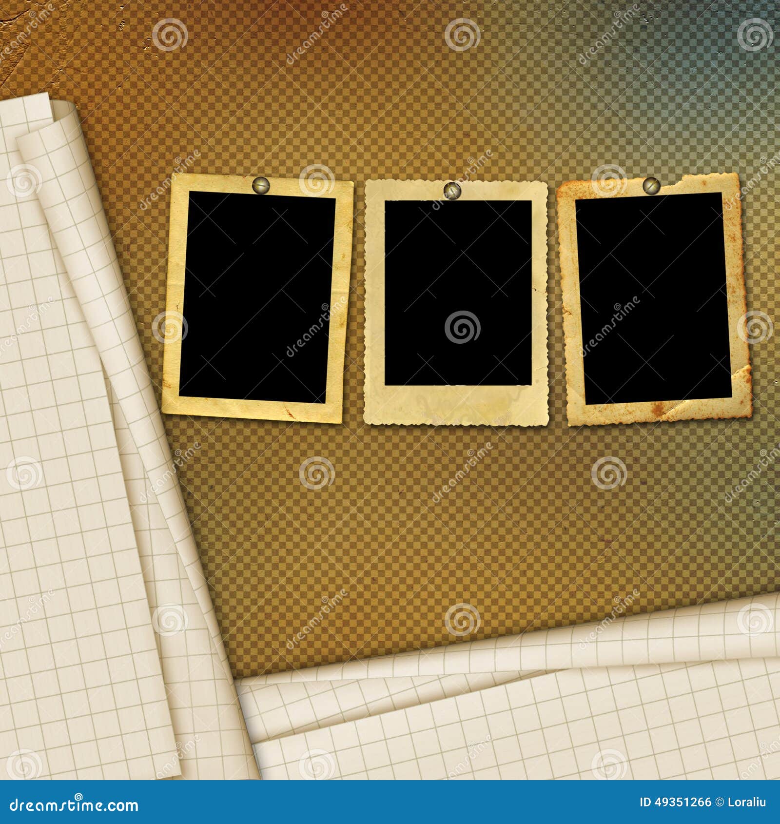 Sheets School Notebook Paper on Abstract Background Stock Photo - Image ...