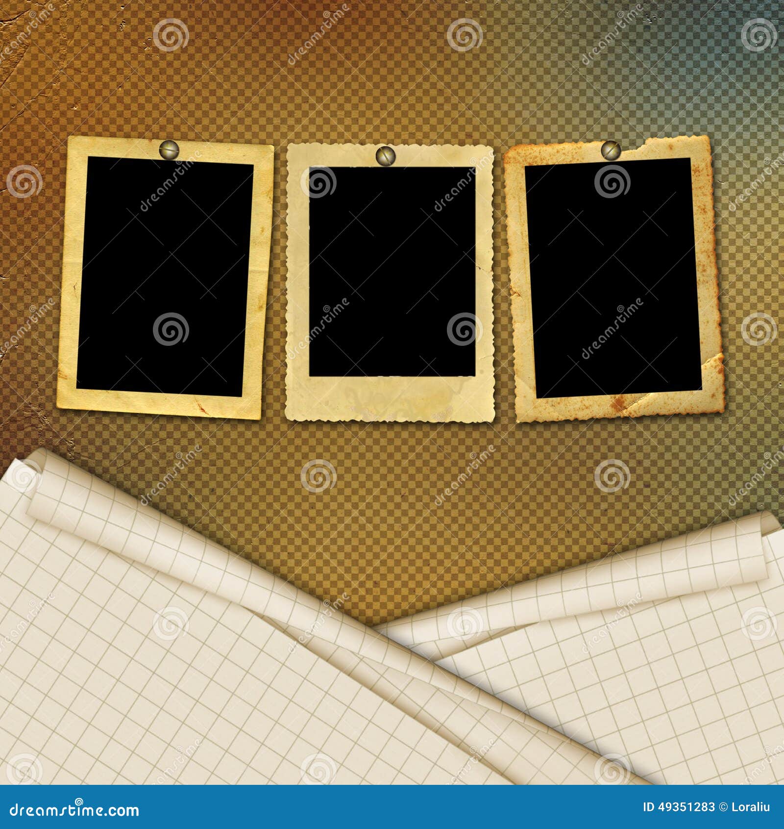 Sheets School Notebook Paper on Abstract Background Stock Image - Image ...