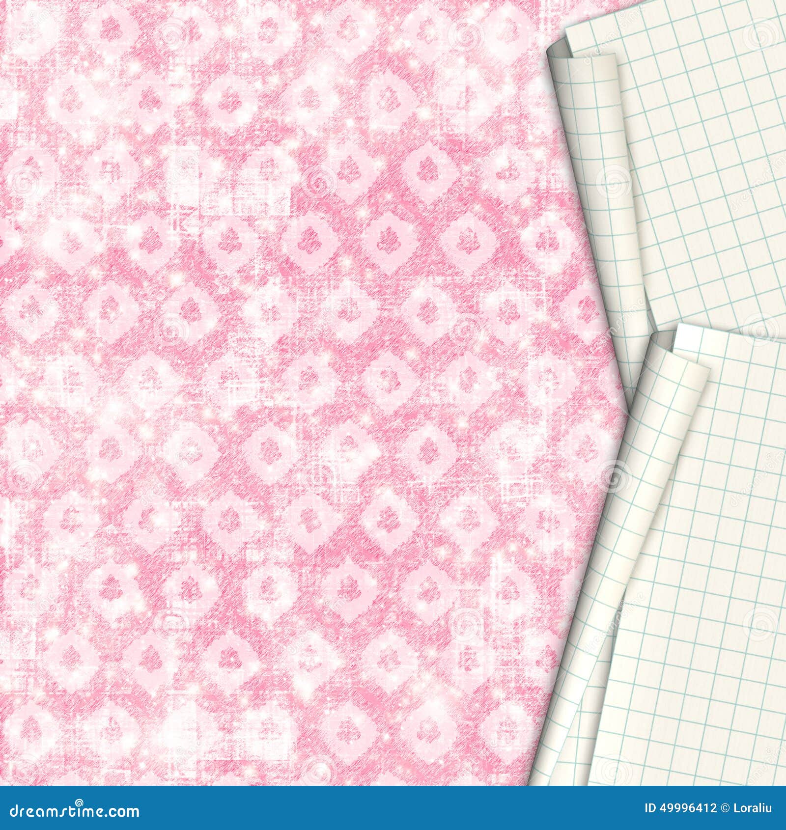 Sheets School Notebook Paper on Abstract Background Stock Photo - Image ...