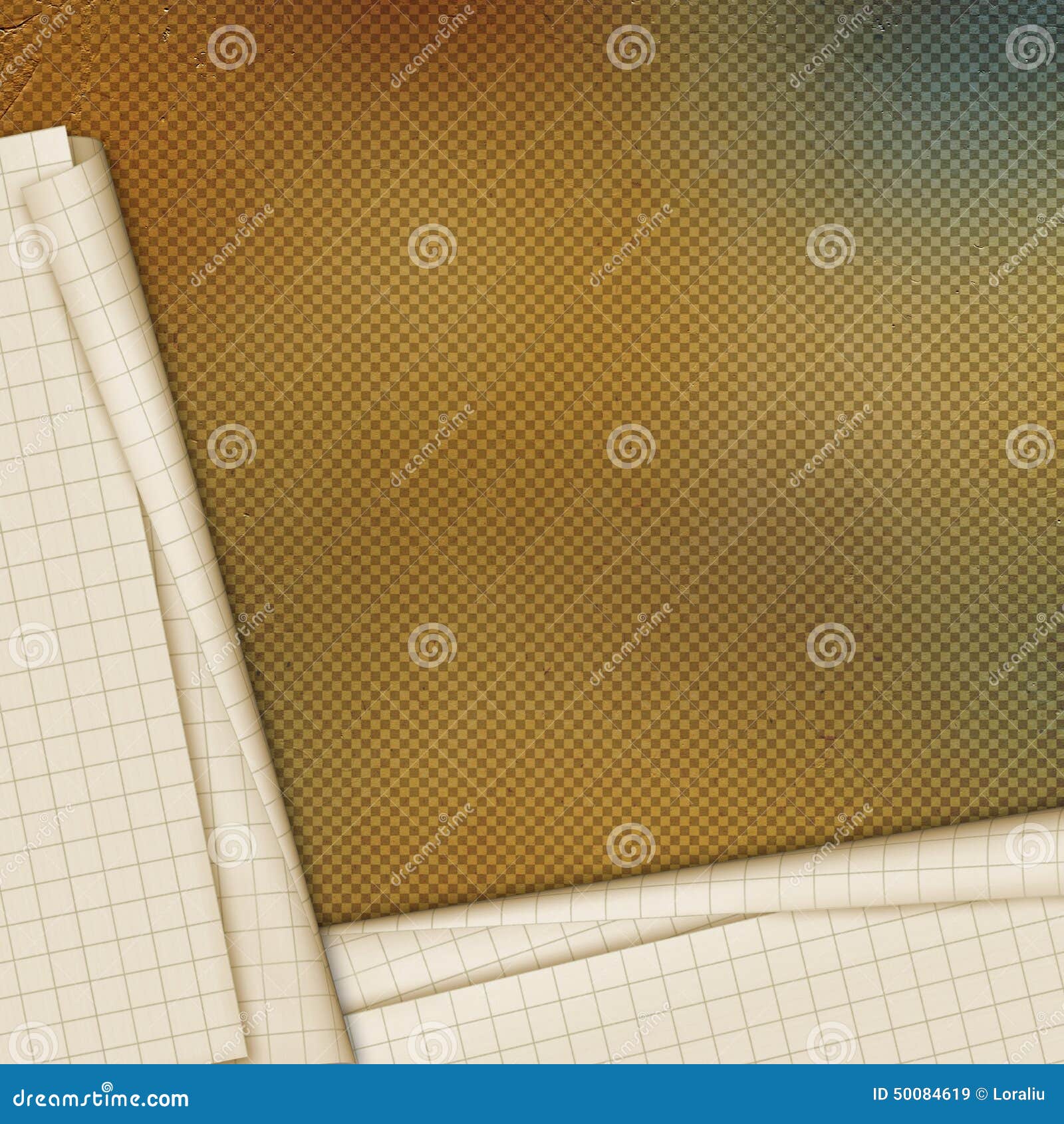 Sheets School Notebook Paper on Abstract Background Stock Image - Image ...
