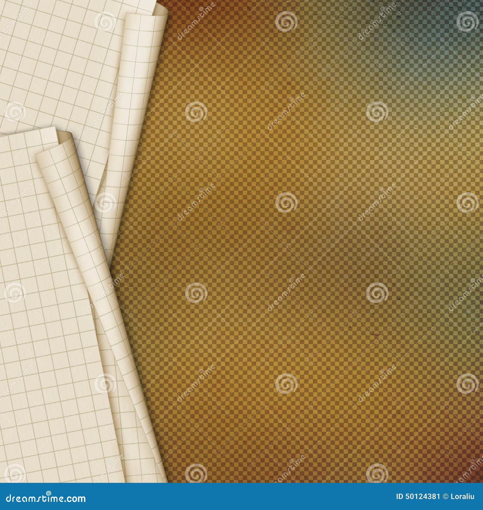 Sheets School Notebook Paper on Abstract Background Stock Image - Image ...