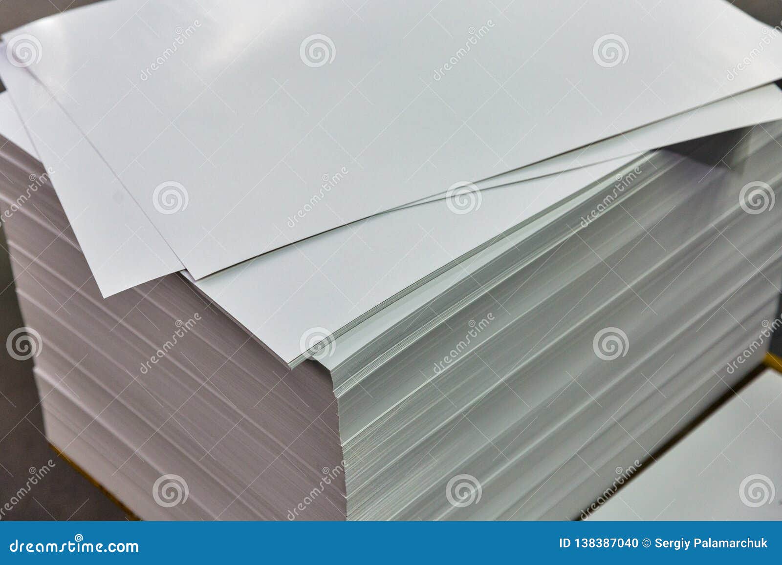 Sheets of White Paper for the Printing Closeup Stock Photo - Image of ...