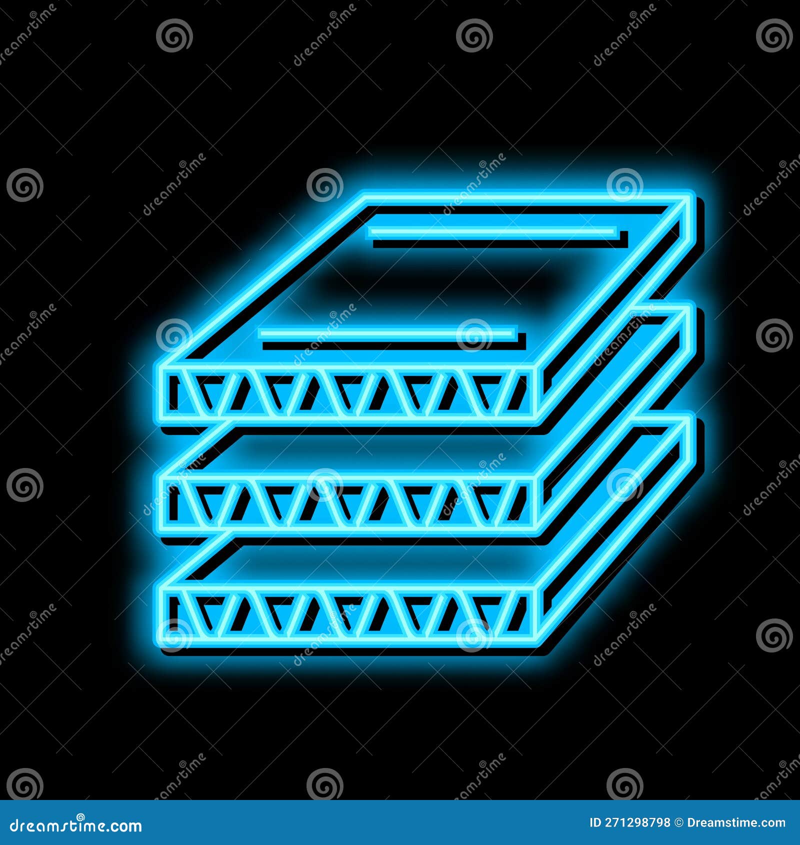 Sheets of Wood Materials Neon Glow Icon Illustration Stock Vector ...