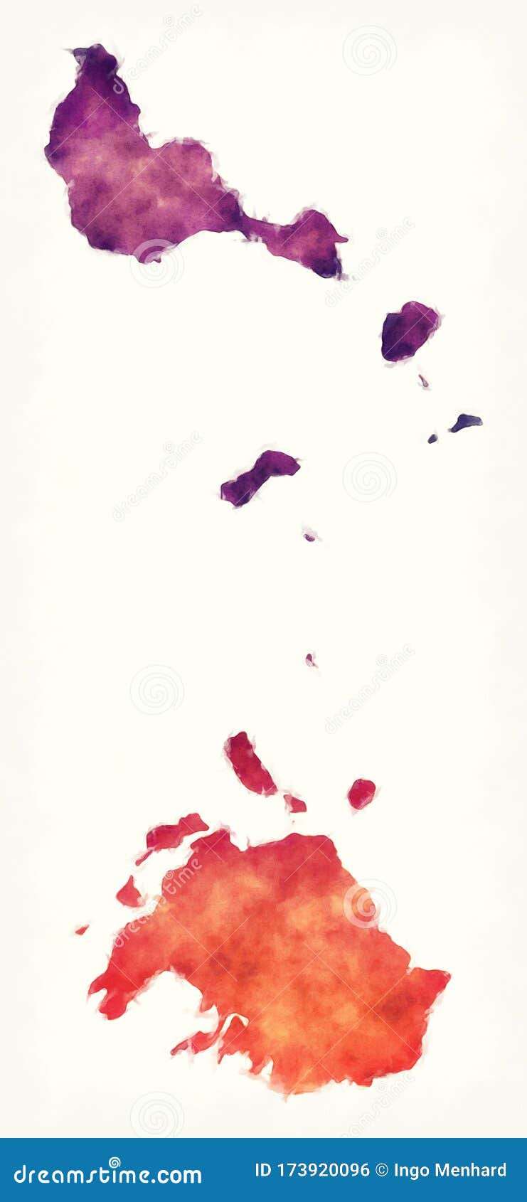 Shefa Province Republic Of Vanuatu, Archipelago Map Vector Illustration ...