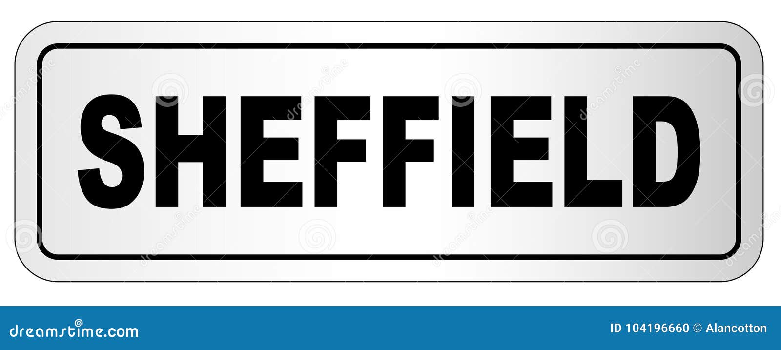Sheffield City Nameplate ilustración del vector. Ilustración de ...