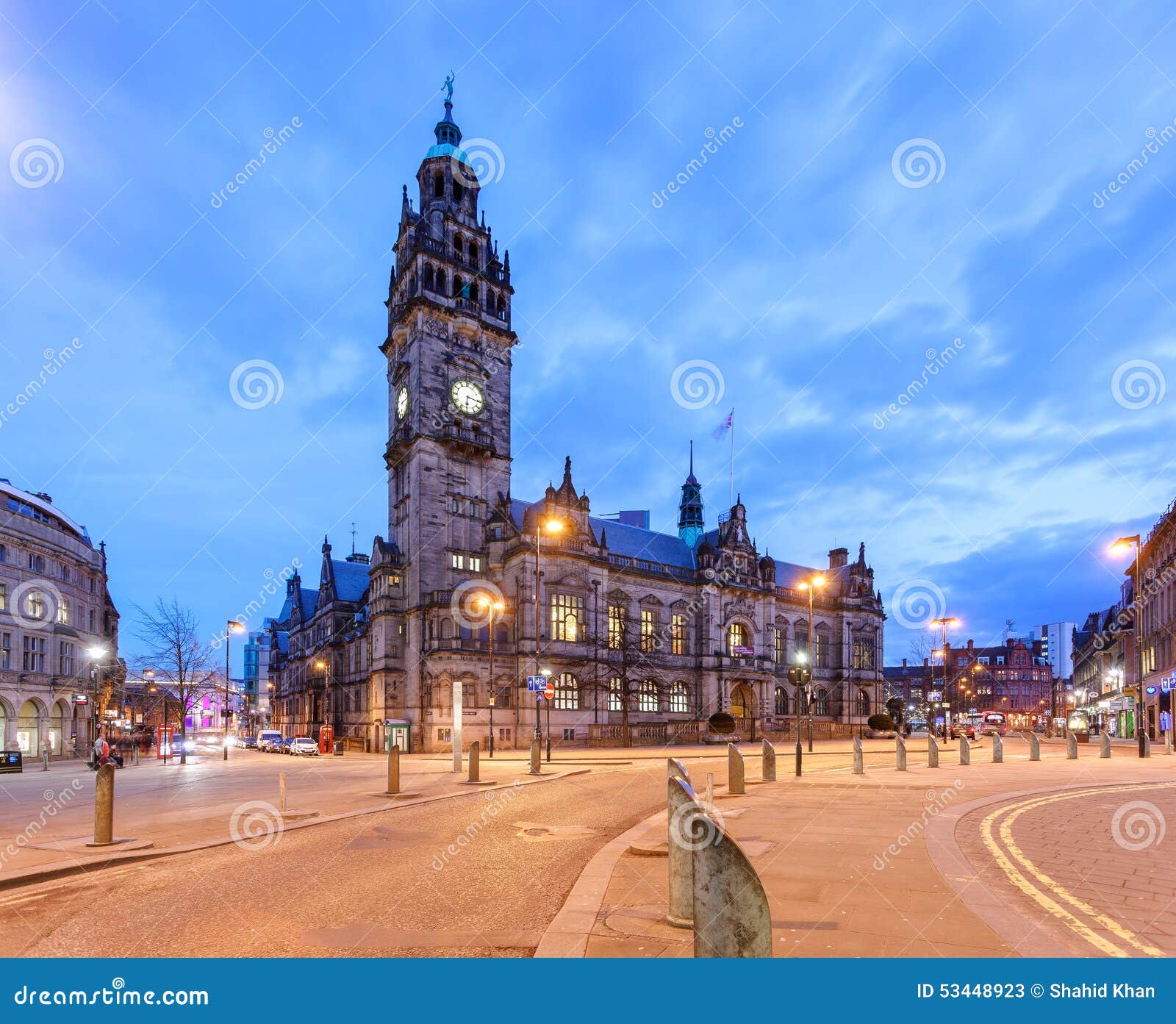 Sheffield town hall editorial stock photo. Image of city - 53448923