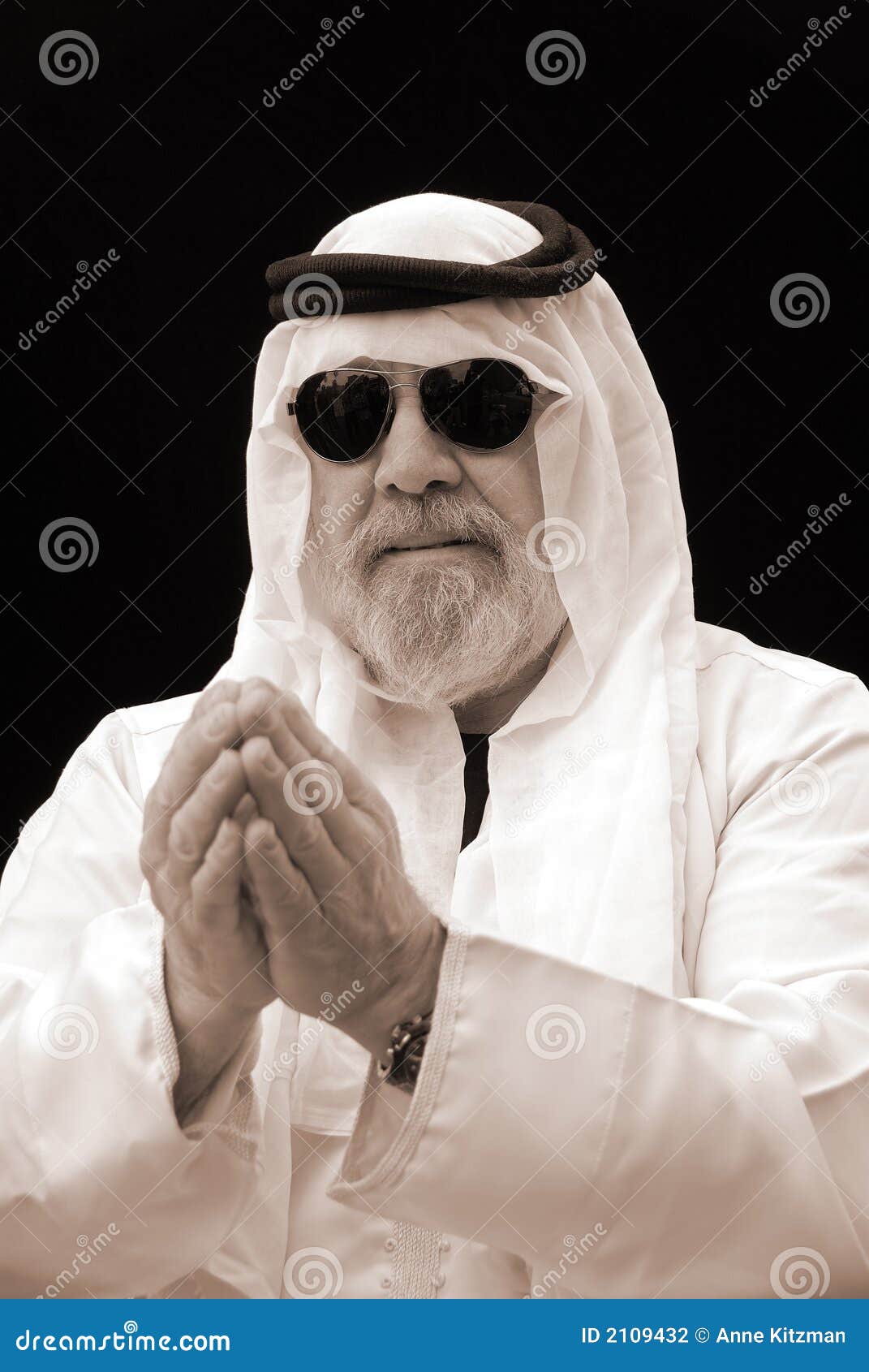 The Sheik Gives His Blessing - a Portrait Stock Photo - Image of ...