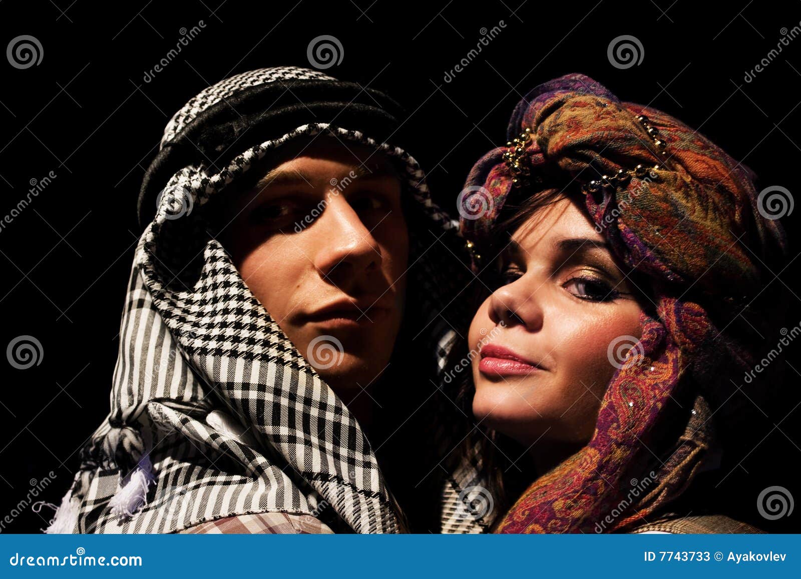 Sheikh and his wife stock image. Image of black, serious - 7743733