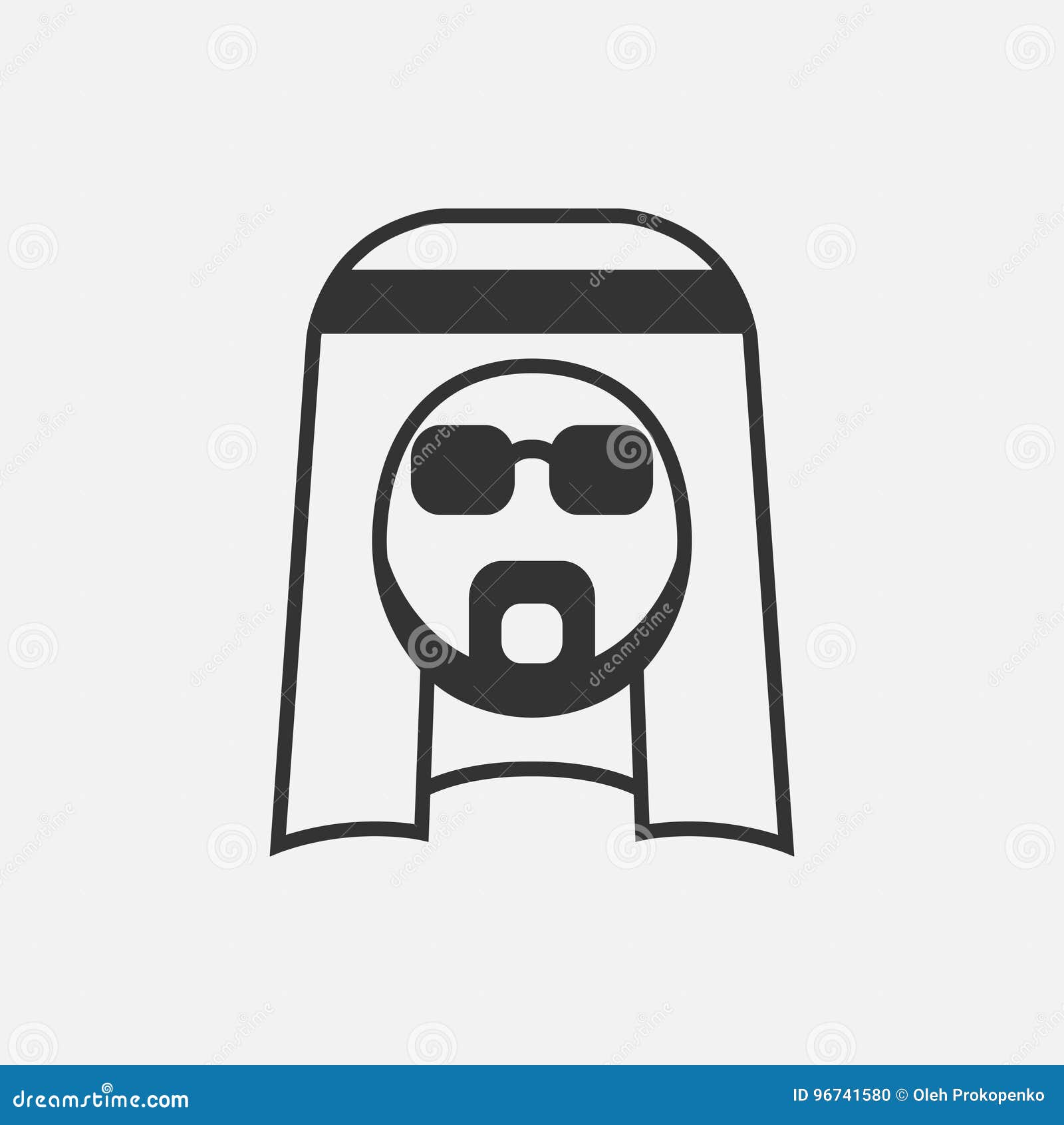 Sheikh pictograph stock vector. Illustration of face - 96741580