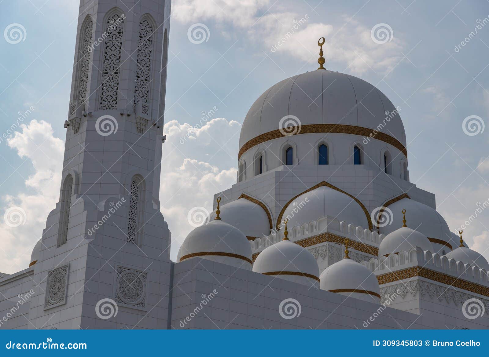 Sheikh Rashid Bin Mohammed Mosque Stock Image - Image of building ...