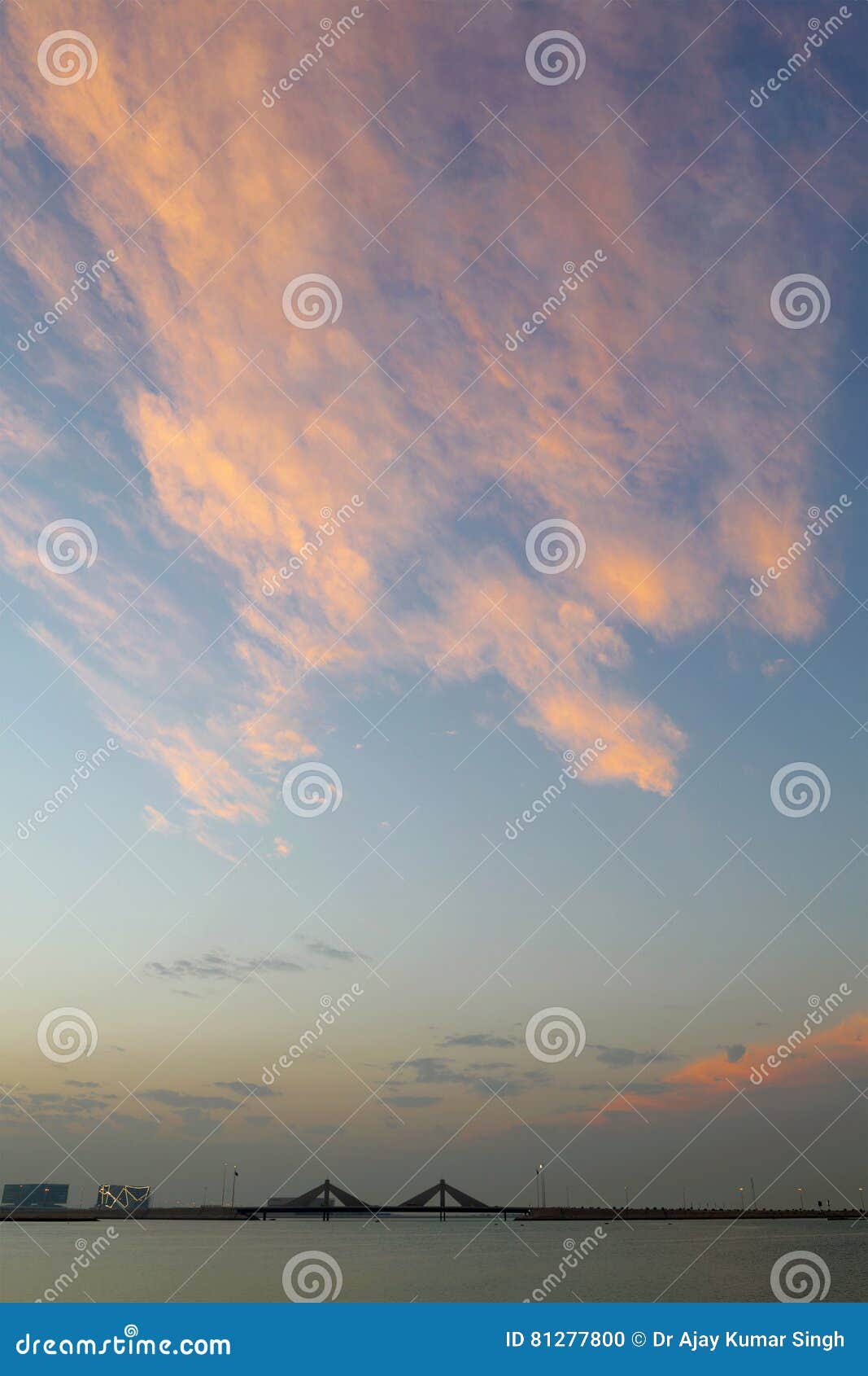 Sheikh Salman Causeway Bridge during Sunset Stock Photo - Image of ...